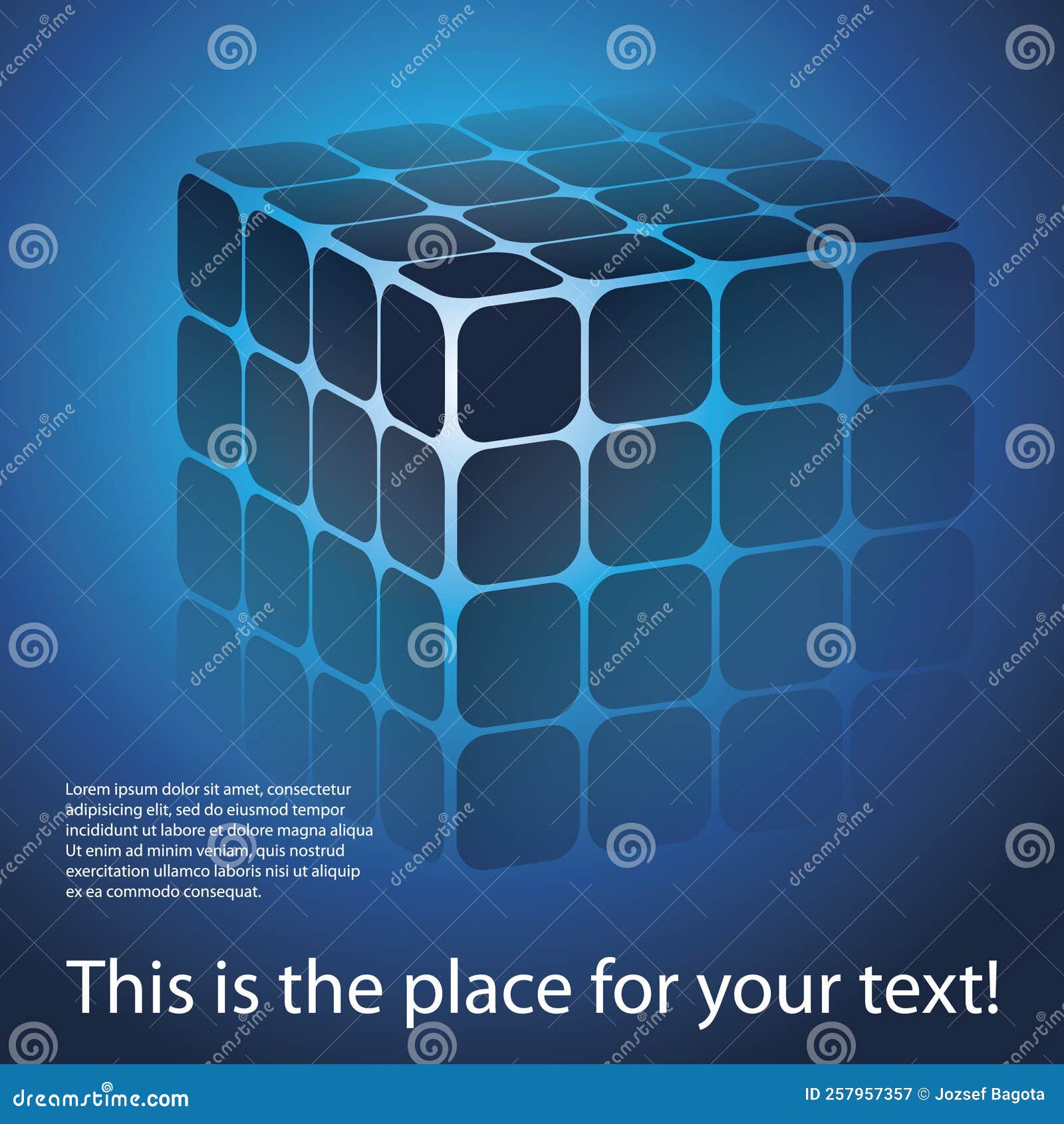 3d Cube Puzzle Box Vector Background Stock Vector Illustration Of