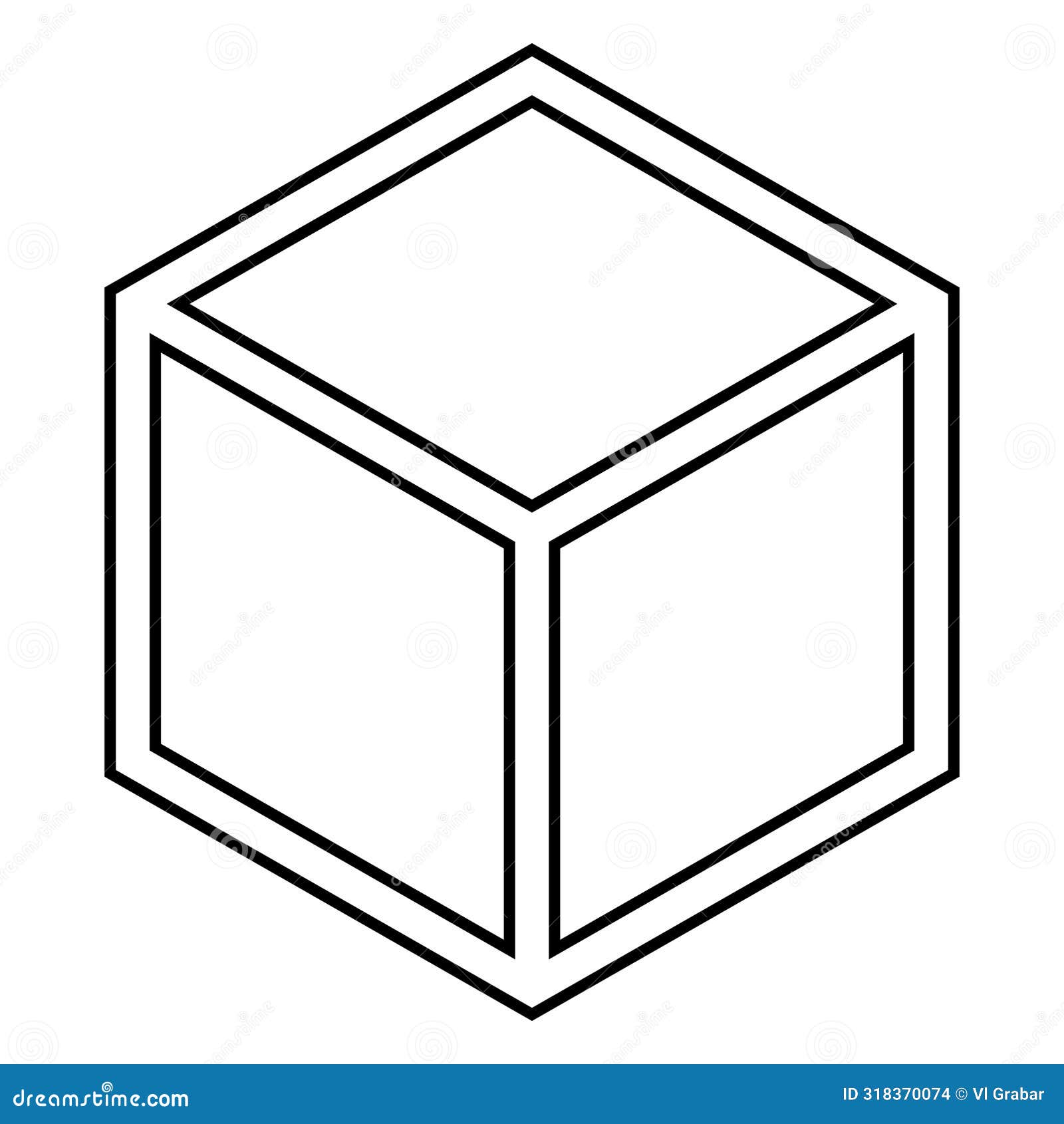 3d Cube Rotation View Icon. Cube Rotation Thin Line Icon. Cube 360 ...