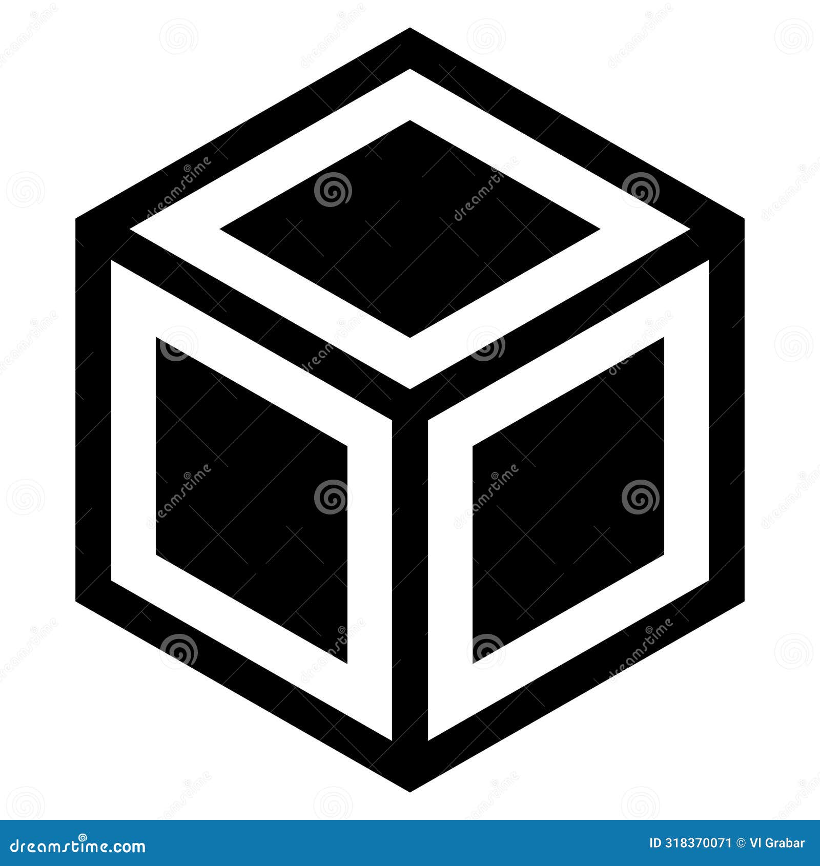 3d Cube Rotation View Icon. Cube Rotation Thin Line Icon. Cube 360 ...