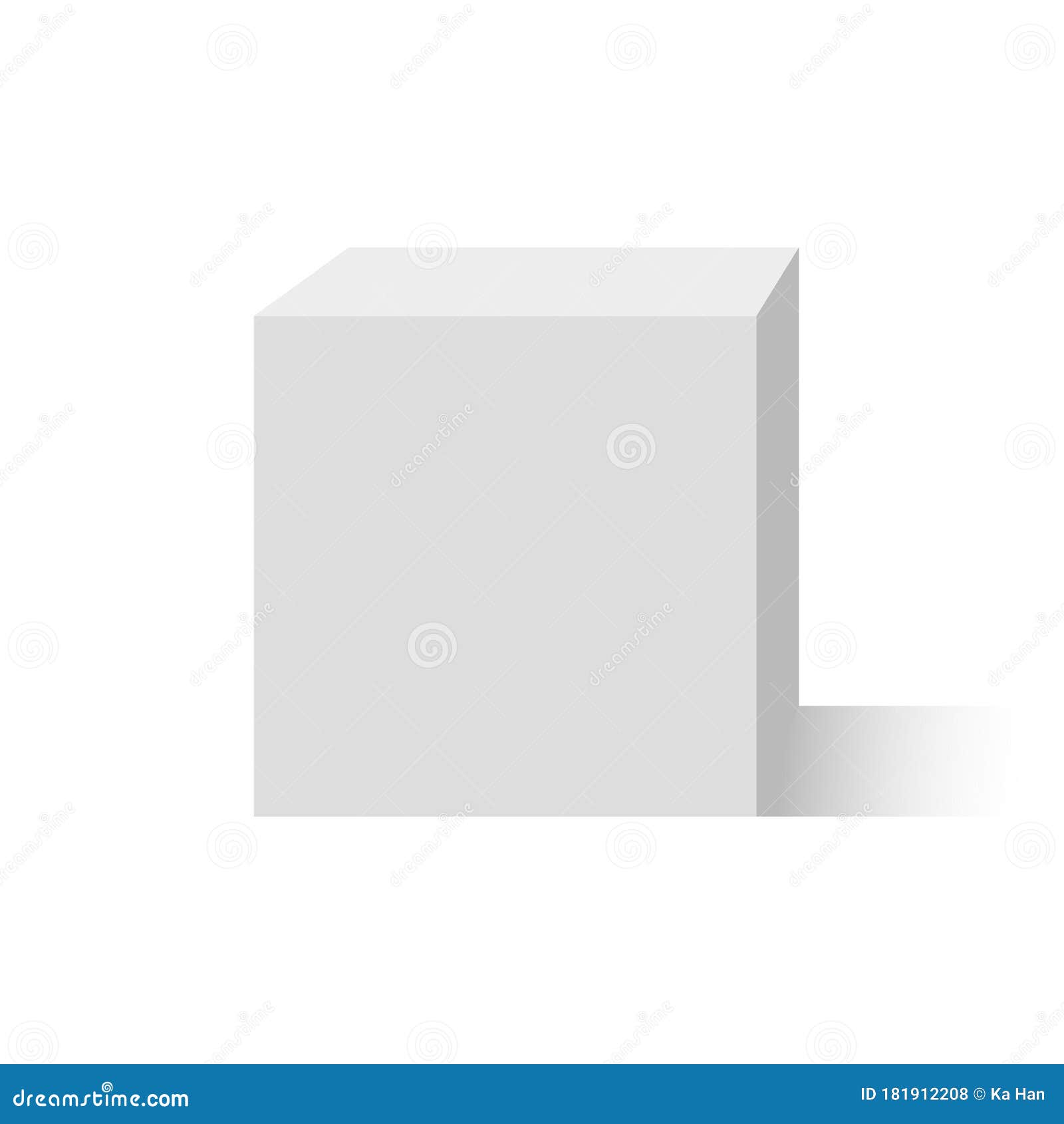 3d Cube Vector Illustration. White Square Icon Image Stock Vector ...