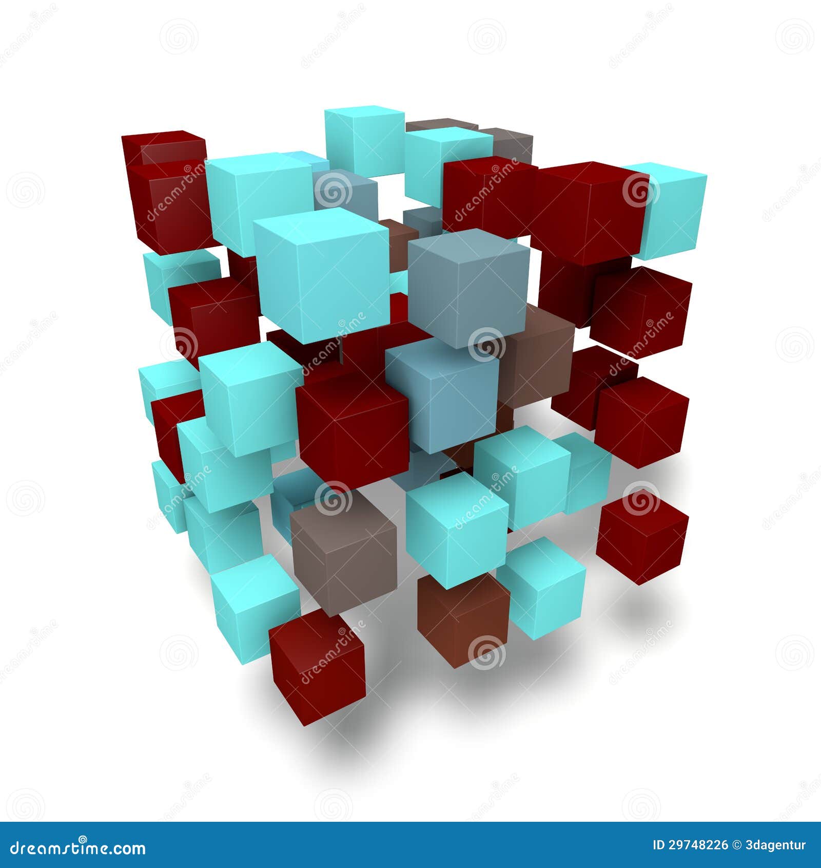 3D cubes abstract stock illustration. Illustration of motivation - 29748226