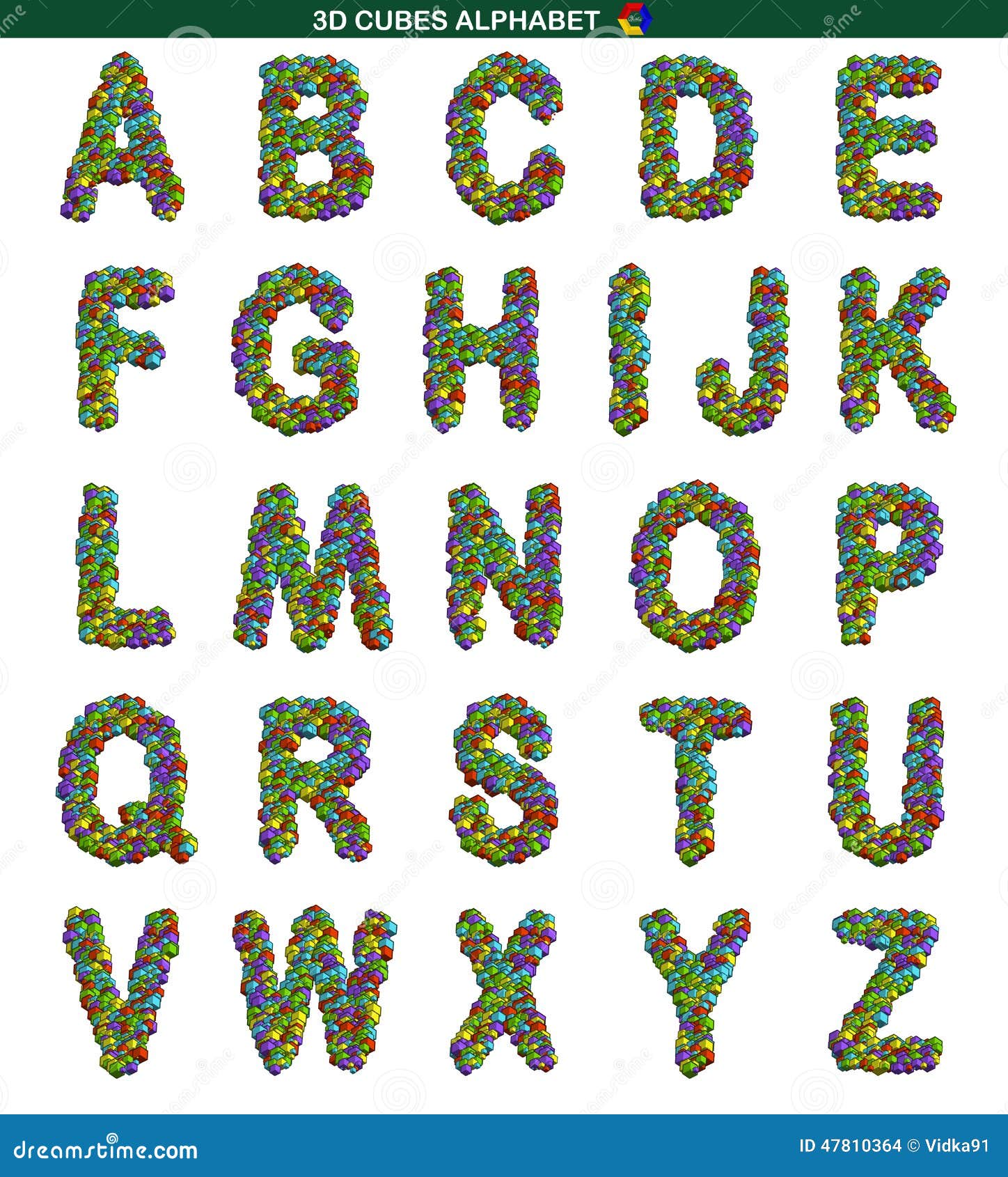 ABC Cubes Alphabet Thin Line Icon, Linguistics Concept, Toy Cubes With ...