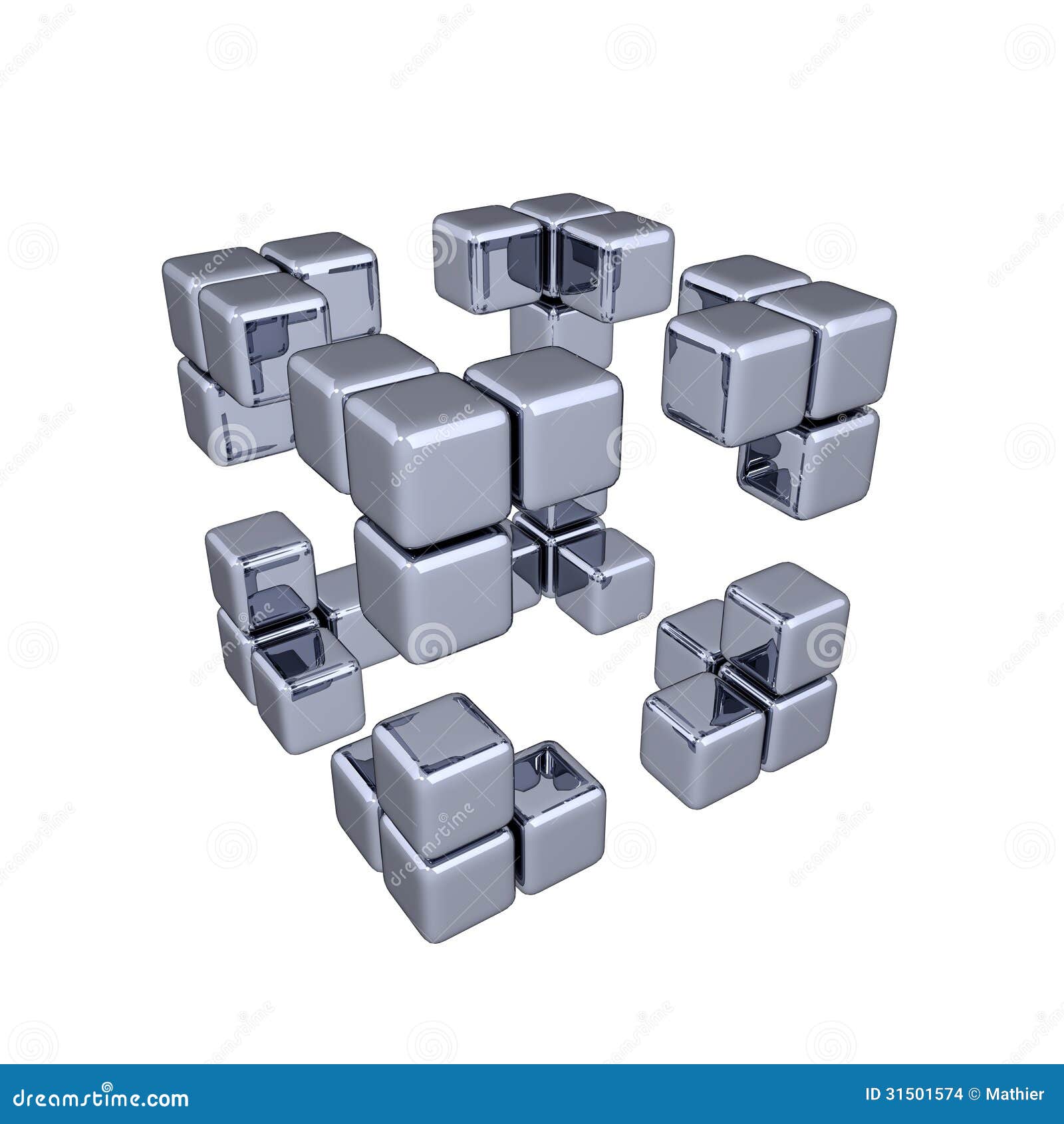 3D Cubes - Corners stock photo. Illustration of brick - 31501574