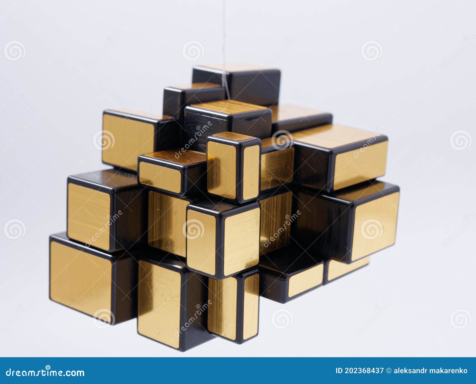 3d Cubes of Different Sizes in a Pyramid on a White Background Stock ...