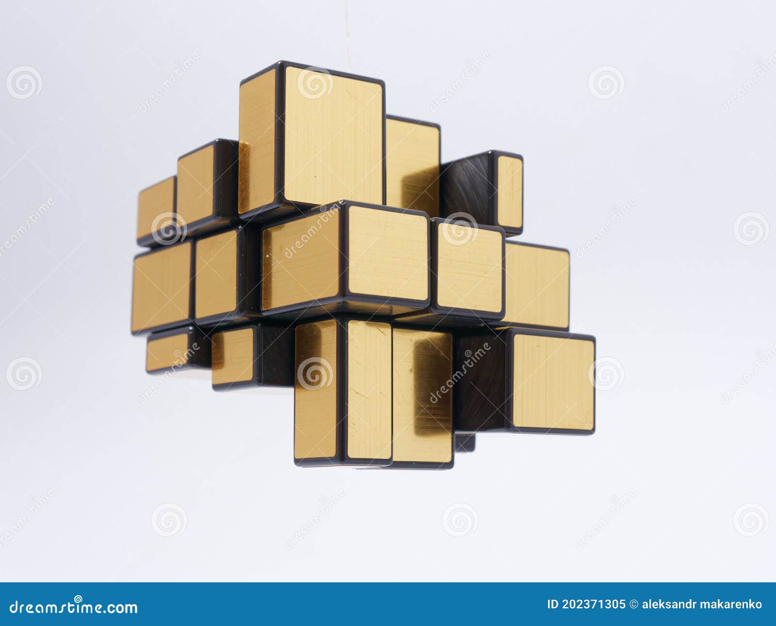3d Cubes of Different Sizes in a Pyramid on a White Background Stock ...