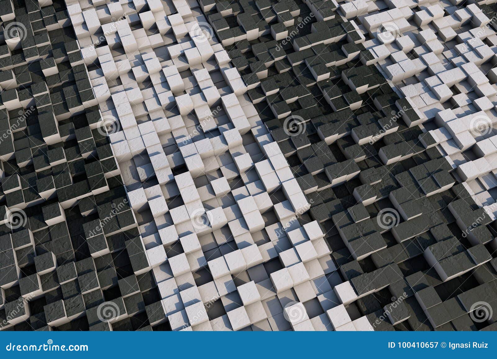 3d Cubes with a Grunge Texture Stock Image - Image of abstract ...