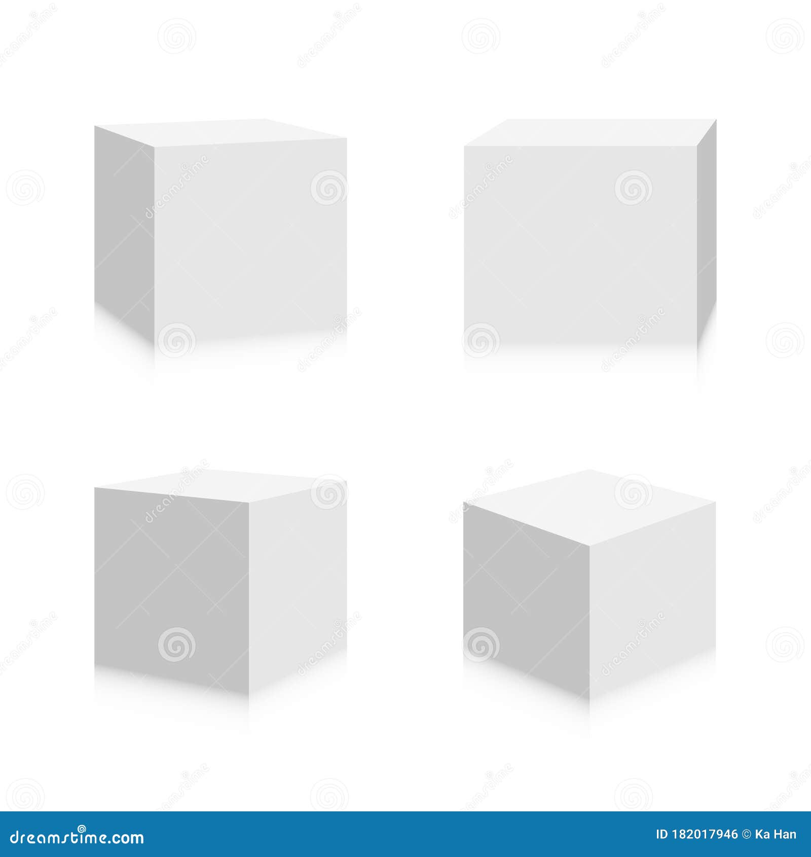 3d Cubes Image Design. Realistic Square Boxes Icon Vector Stock Vector ...