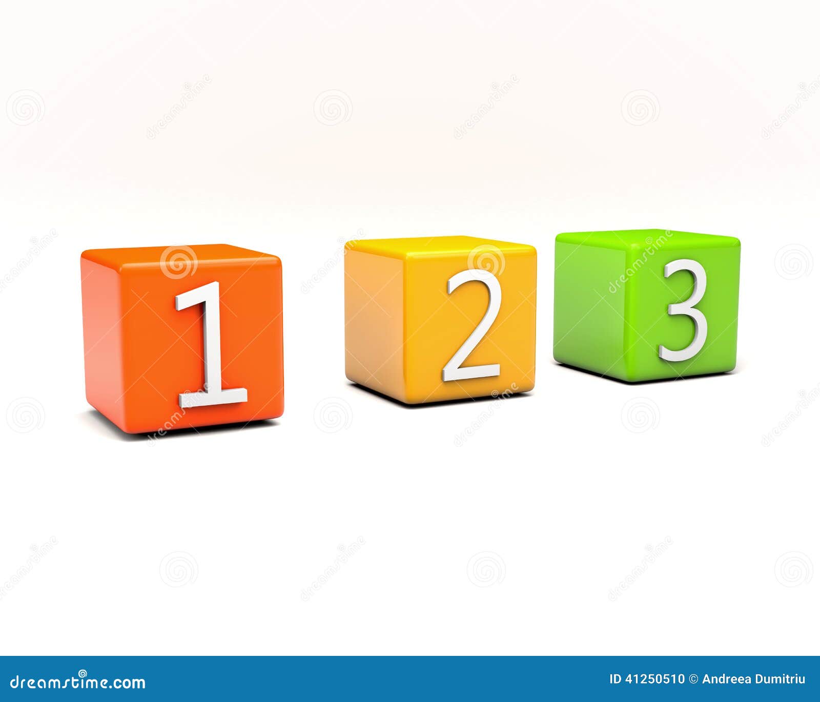 3D Cubes Number stock illustration. Illustration of teaching - 41250510