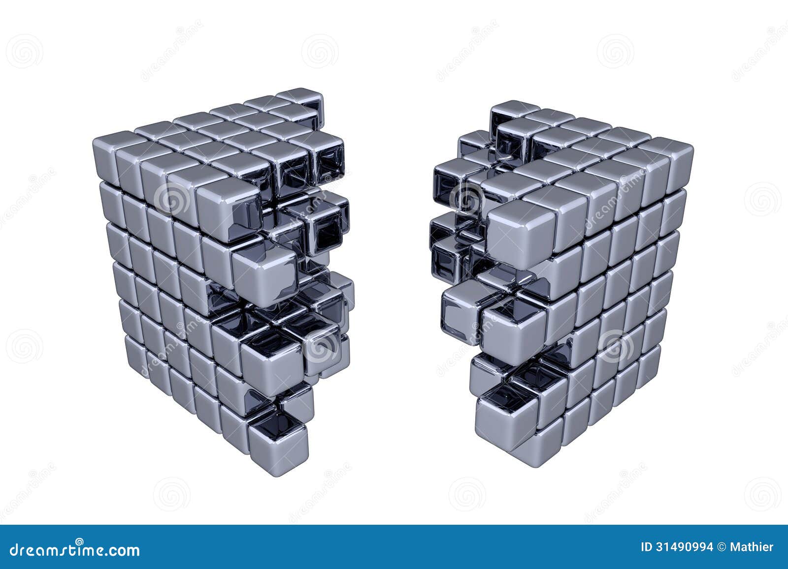 3D Cubes stock photo. Illustration of bright, join, assembling - 31490994