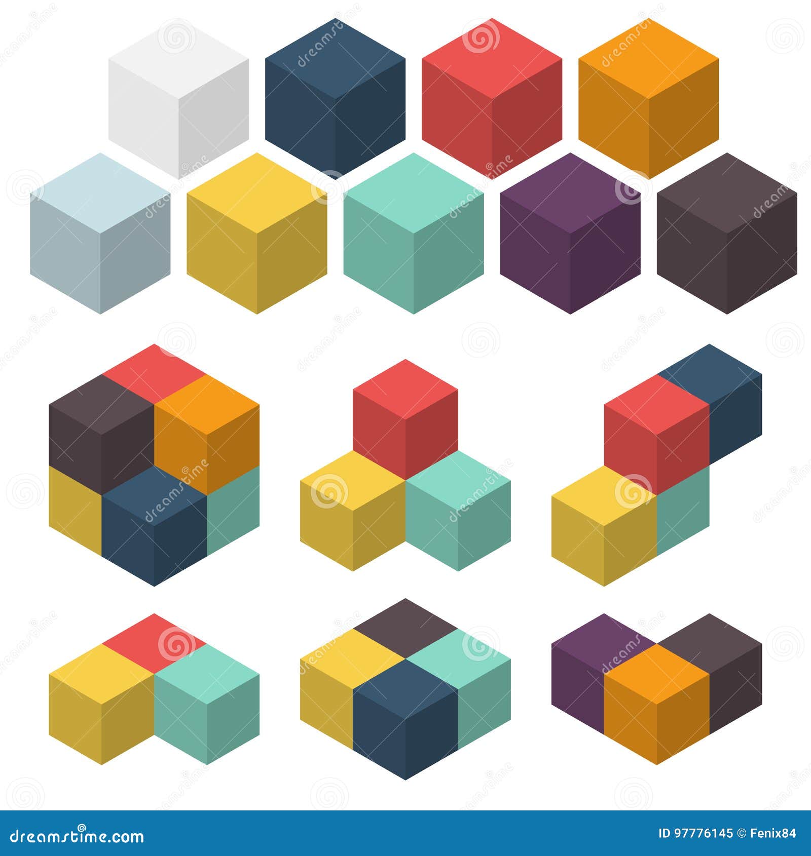 3D Cubes. Set of Colored Spatial Figures. Vector Illustrations Stock ... 3D Cubes. Set of Colored Spatial Figures. Vector Illustrations Stock ...