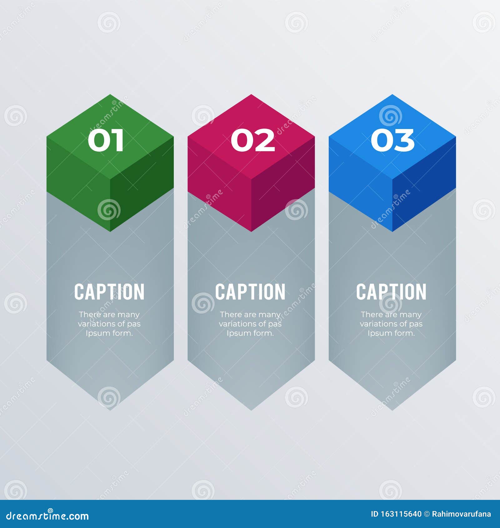 Cubes 3D Infographics Modern Design Layout. Vector Illustration ...