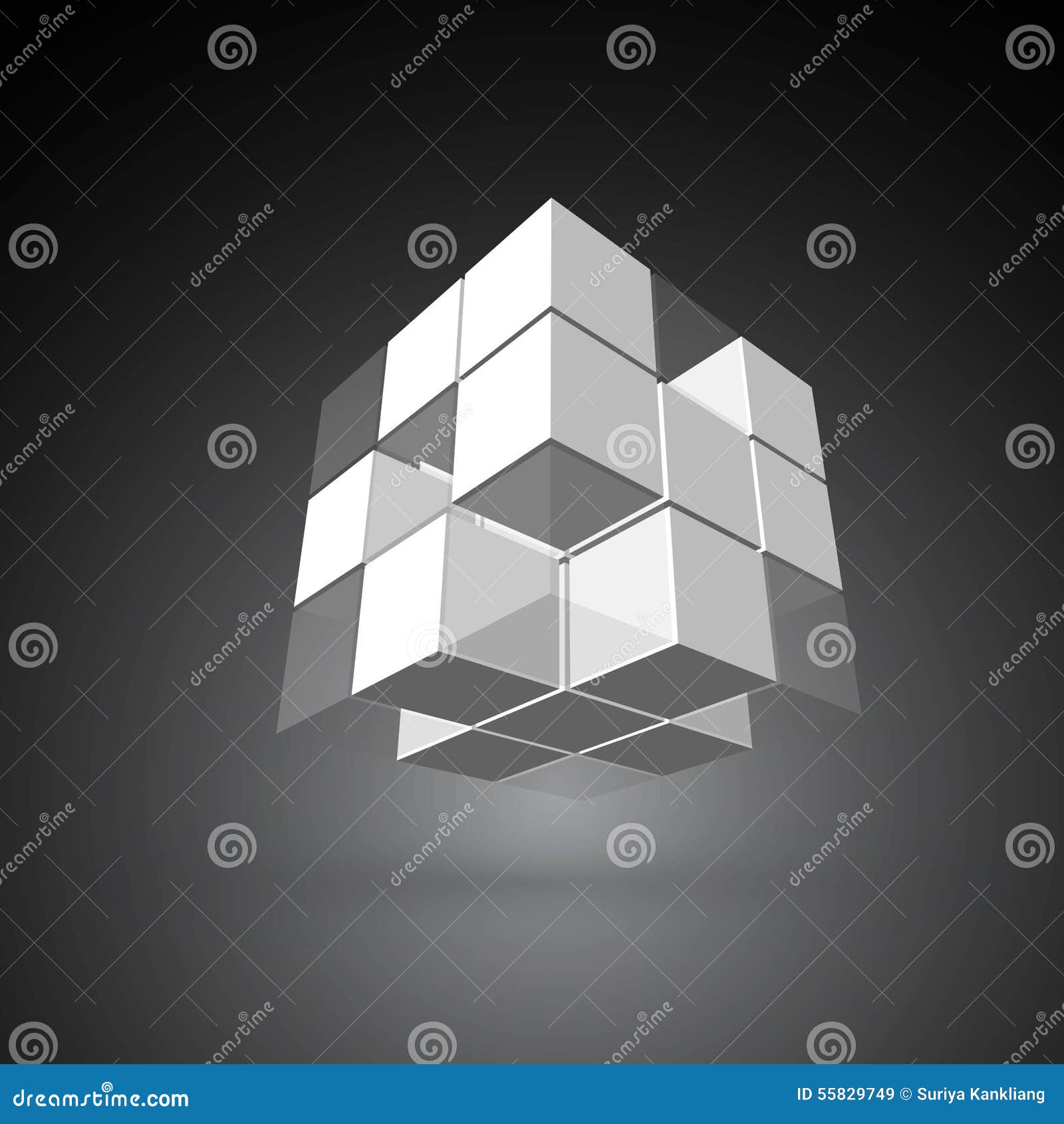 3d cubic stock vector. Illustration of cube, infographic - 55829749