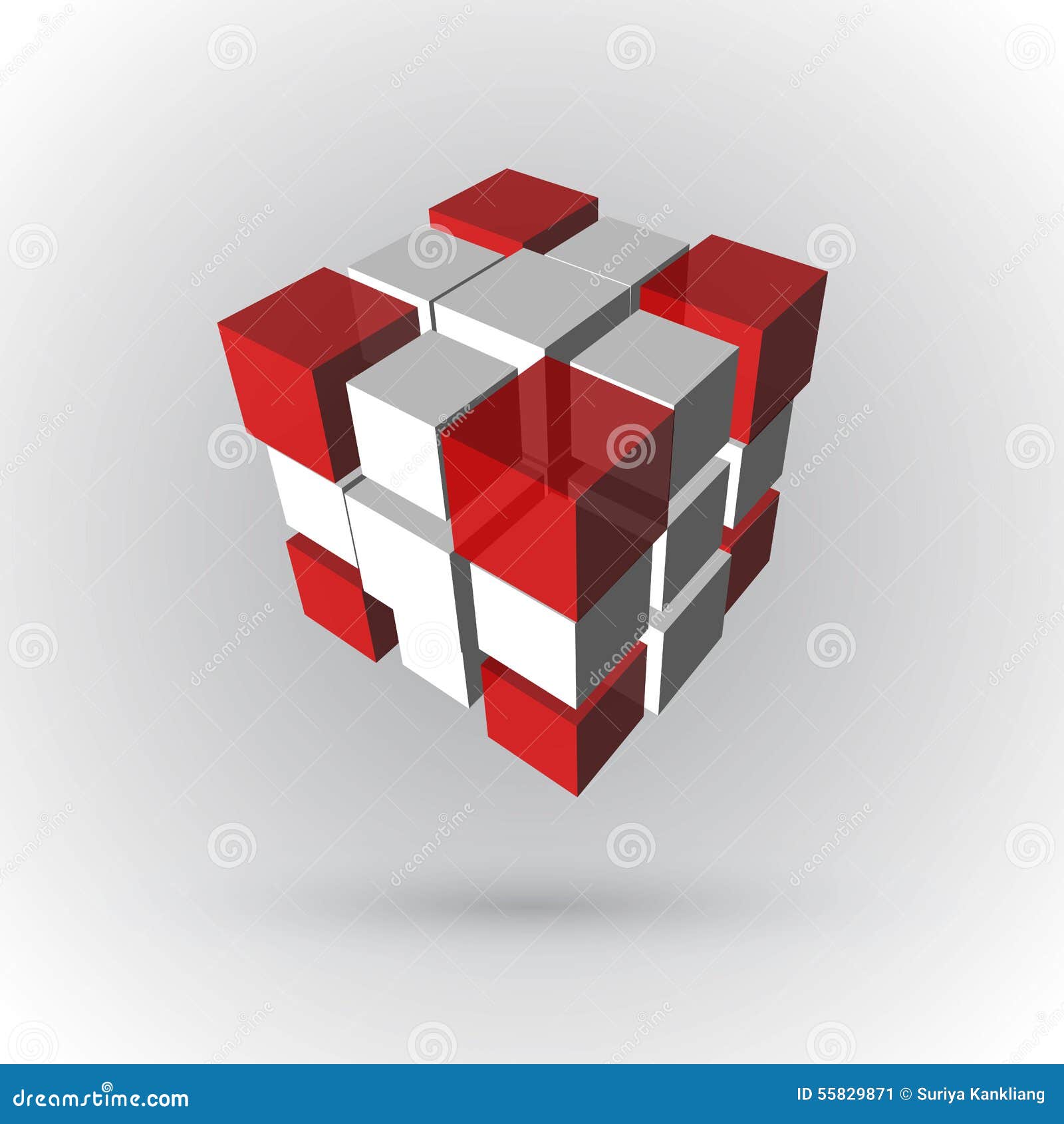 3d cubic stock vector. Illustration of object, building - 55829871