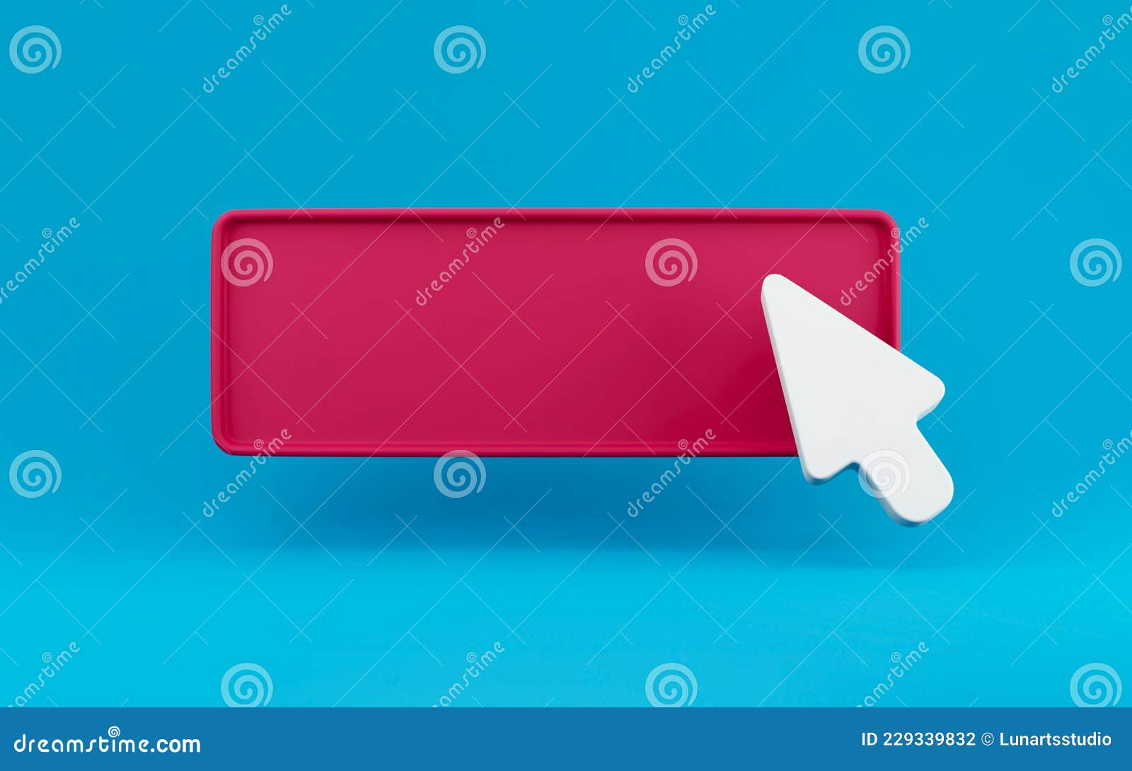 3d Cursor Clicks the Empty Button. Minimal Concept Isolated Stock ...