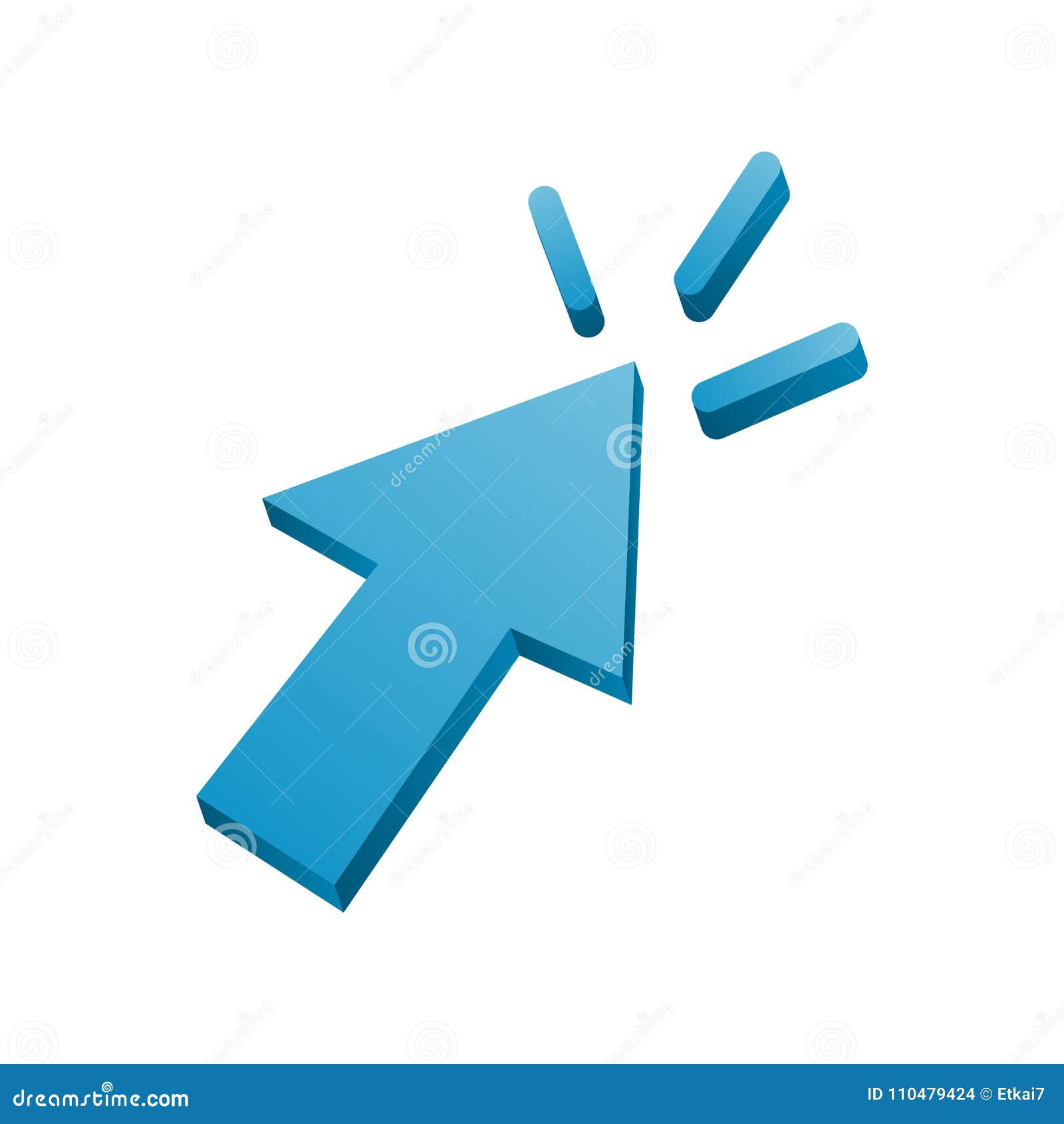 3d Cursor Icon Vector Illustration. Free Royalty Images. Stock Vector ...