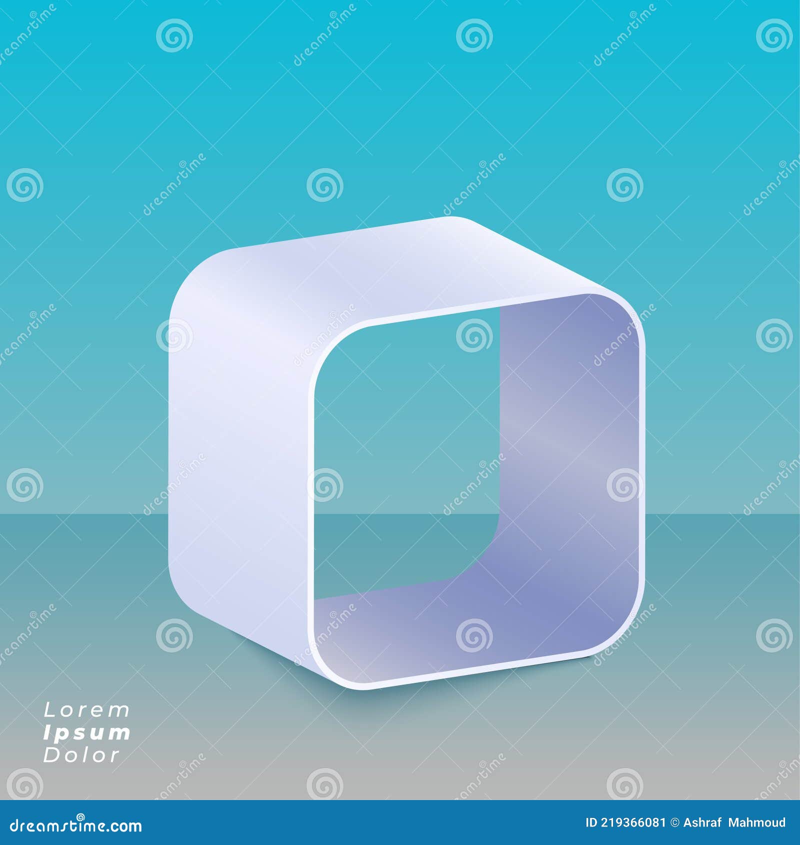 3d Curved Box Design Background Stock Vector - Illustration of blank ...