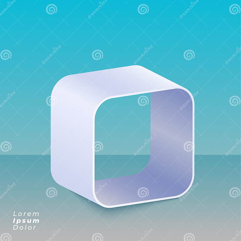 3d Curved Box Design Background Stock Vector - Illustration of blank ...