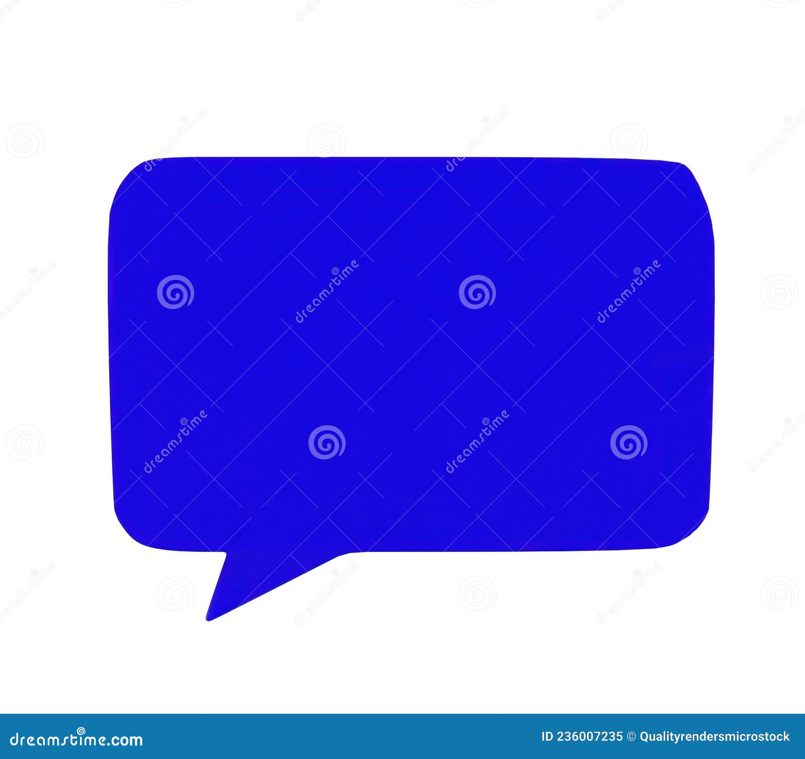 3d Curved Edged Rectangular Speech Bubble Concept Stock Illustration ...