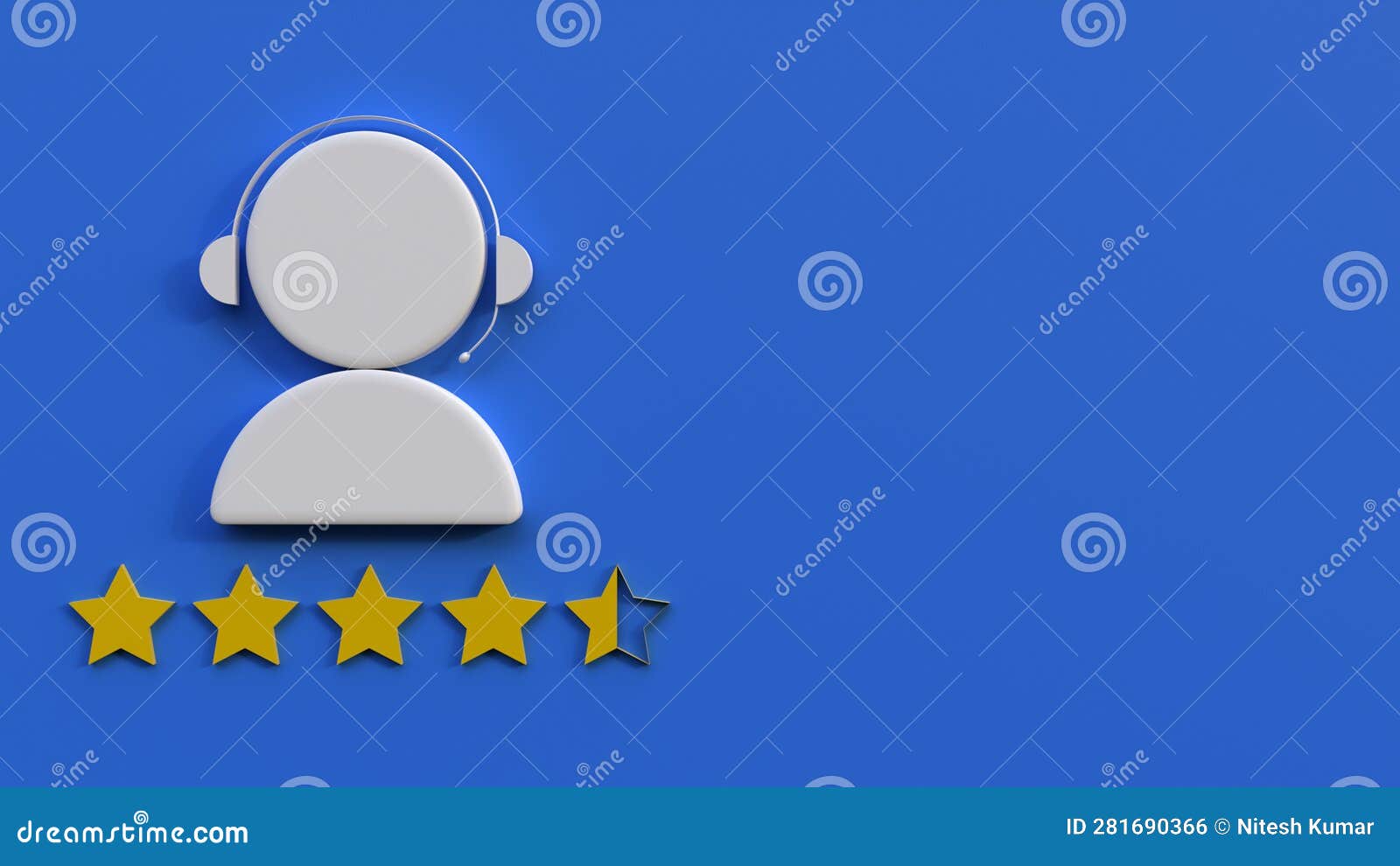 3d Customer Support Isolated Background, Customer Rating and Feedback ...