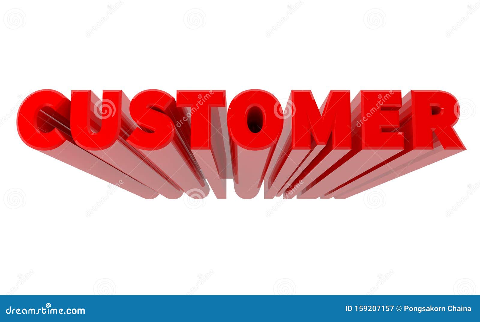 3D CUSTOMER Word on White Background 3d Rendering Stock Illustration ...