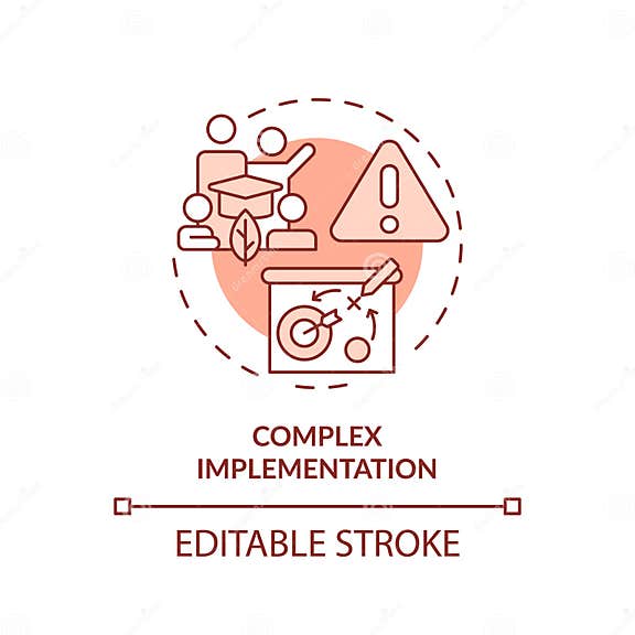 2D Customizable Complex Implementation Line Icon Concept Stock Vector ...