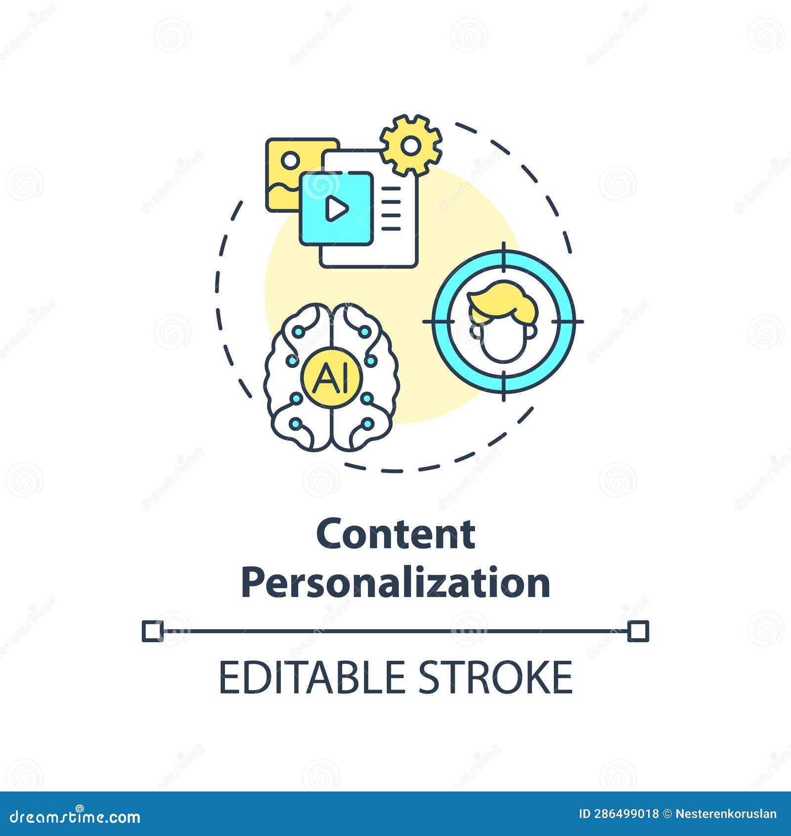 Content Personalization Blue Gradient Concept Icon Vector Illustration ... Content Personalization Blue Gradient Concept Icon Vector Illustration ...