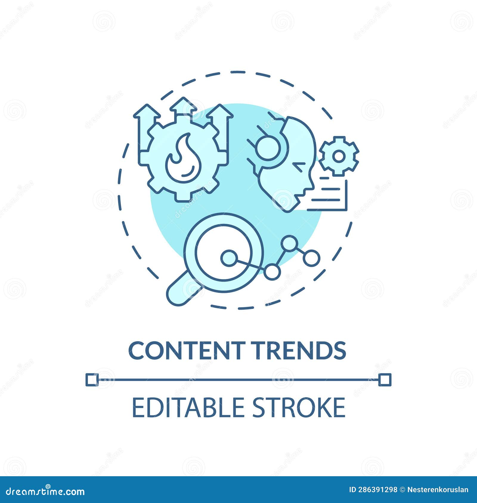 2D Customizable Content Trends Line Icon Concept Stock Vector ... 2D Customizable Content Trends Line Icon Concept Stock Vector ...