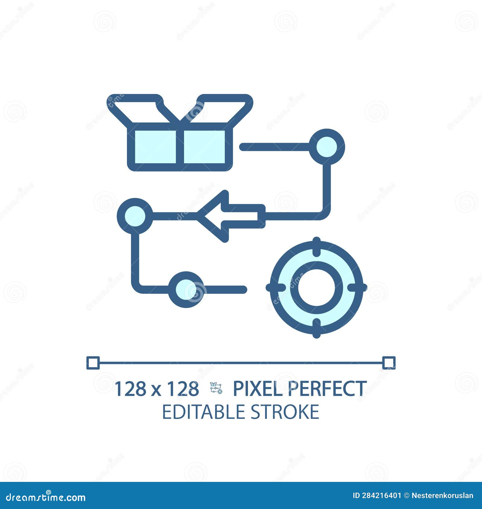 2D Customizable Delivery Process Linear Icon Stock Vector ...