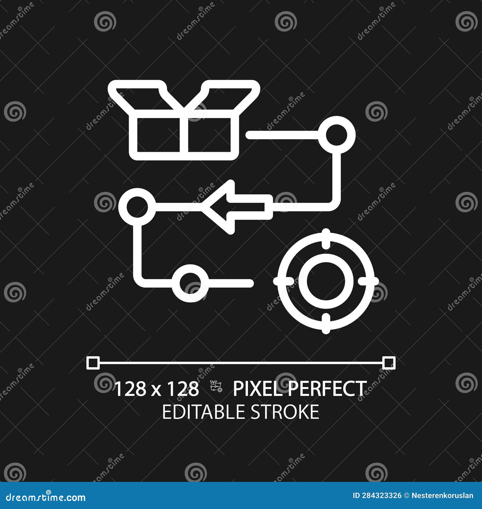 2D Customizable Delivery Process Linear Icon Stock Vector ...