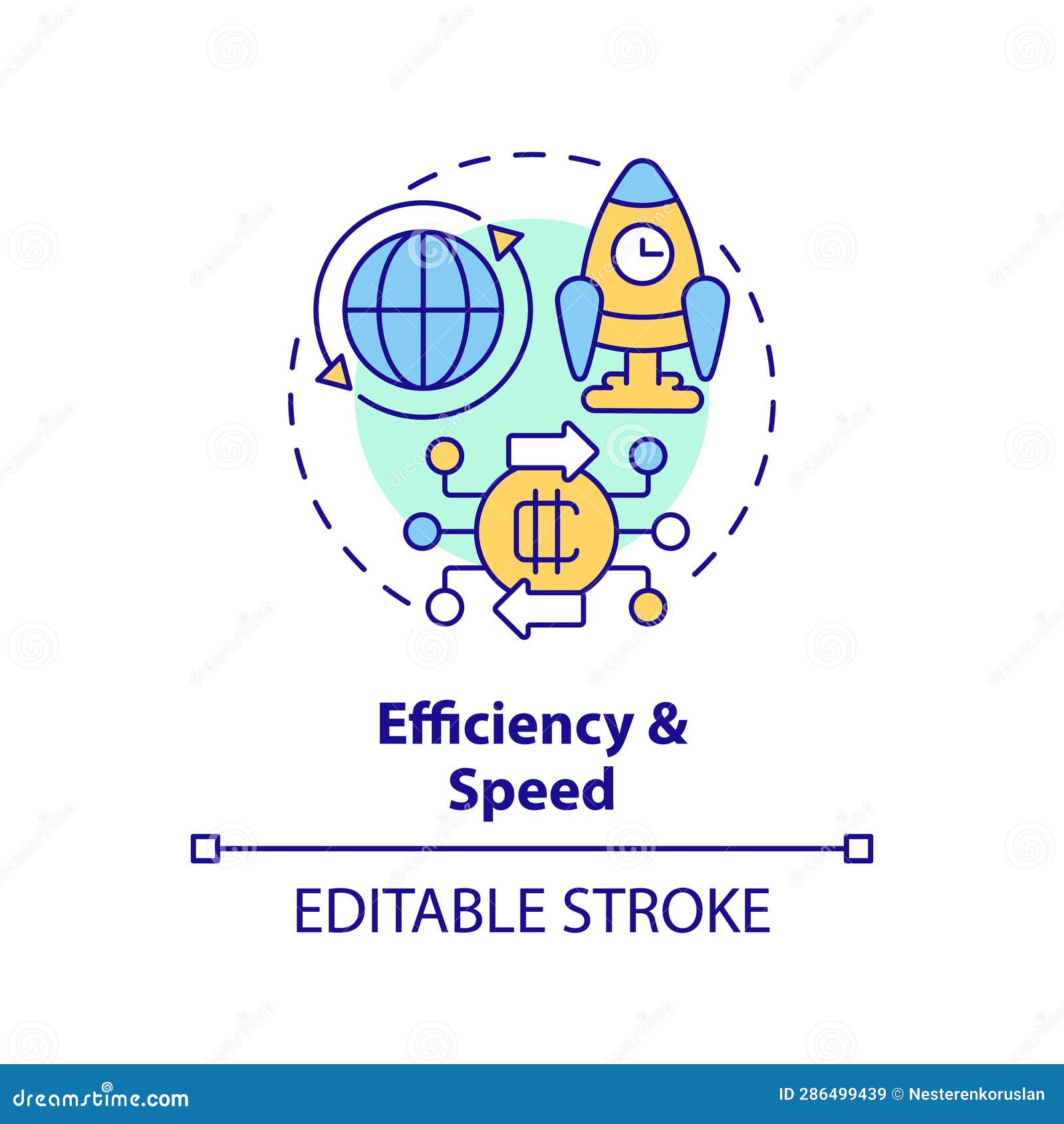 2D Customizable Efficiency and Speed Line Icon Concept Stock Vector ... 2D Customizable Efficiency and Speed Line Icon Concept Stock Vector ...