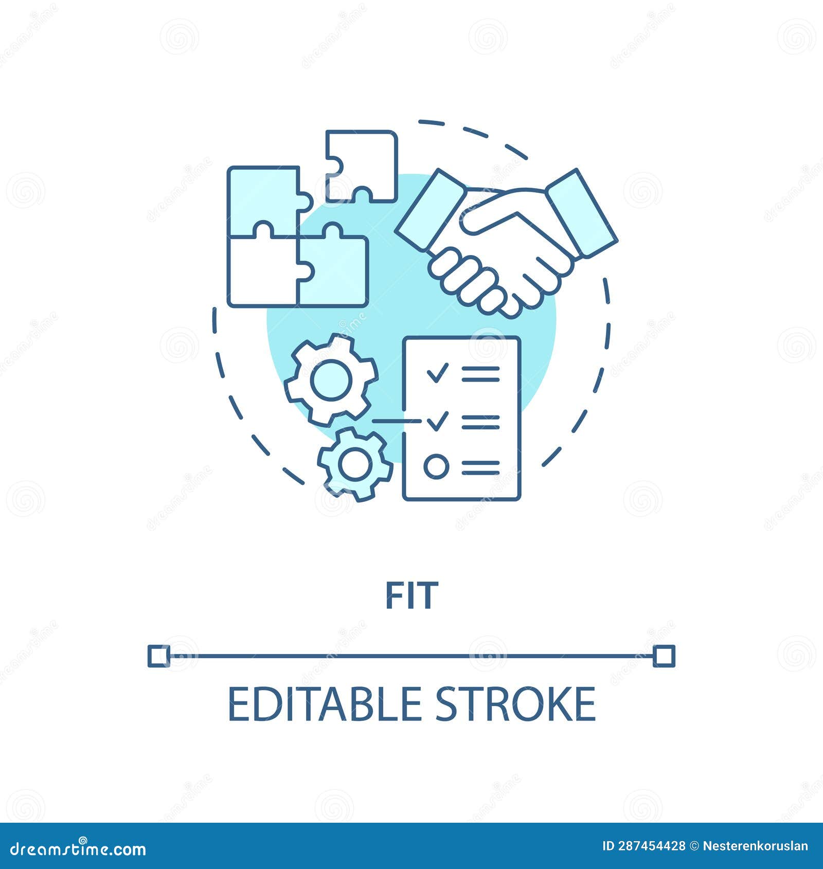 2D Customizable Fit Blue Icon Concept Stock Vector - Illustration of ...