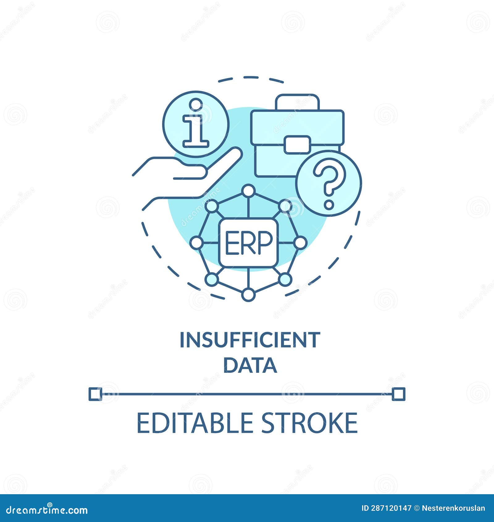 2D Customizable Insufficient Data Blue Icon Concept Stock Vector ...
