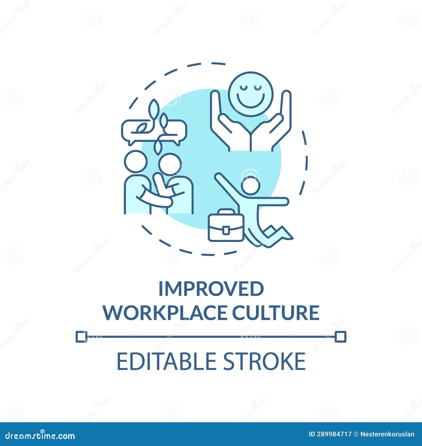 2D Customizable Line Icon Improved Workplace Culture Concept Stock ...