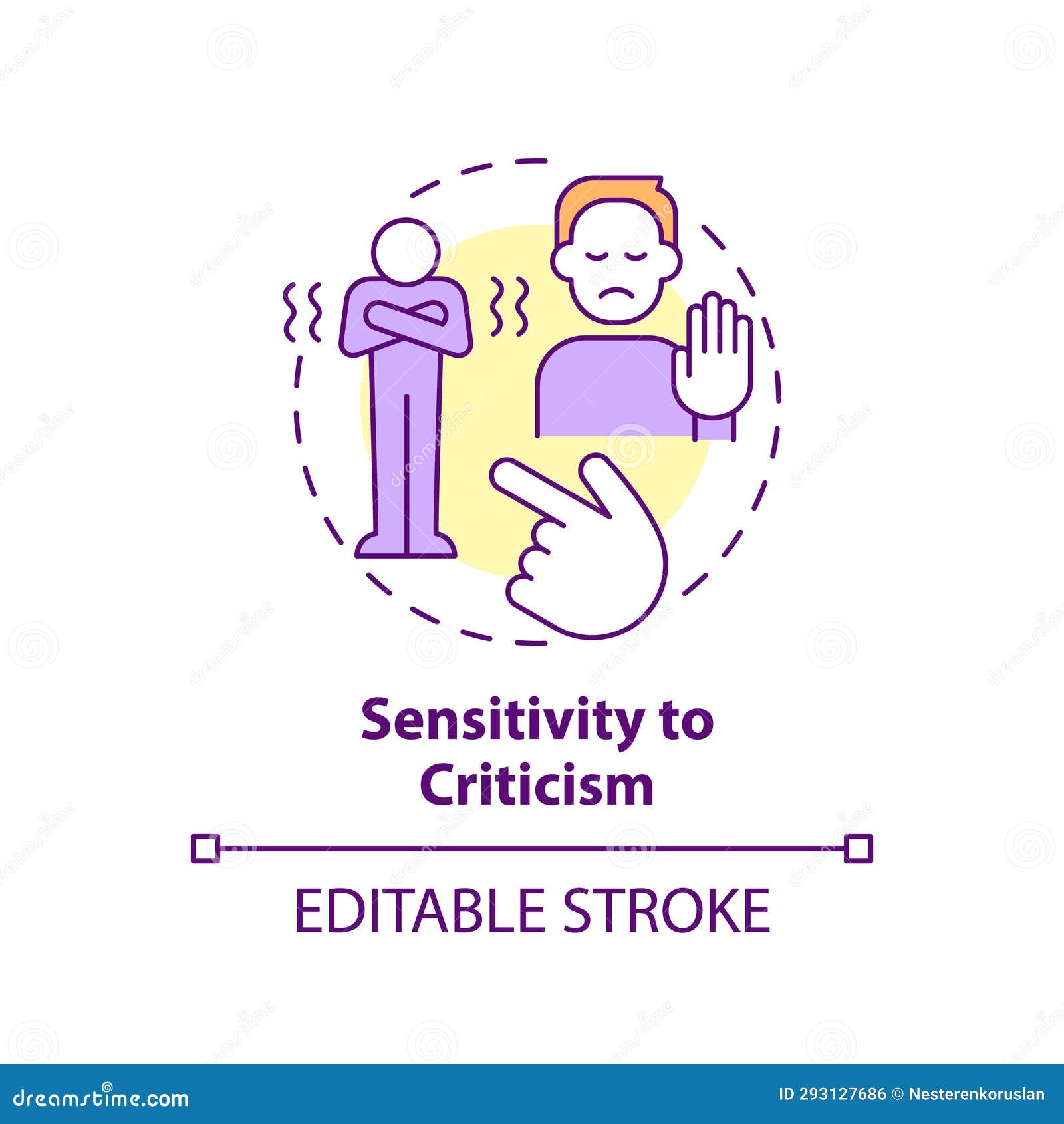 Criticism Line Icon, Outline Symbol, Vector Illustration, Concept Sign ...