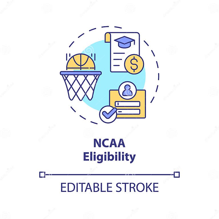 2D Customizable NCAA Eligibility Line Icon Concept Stock Vector ...