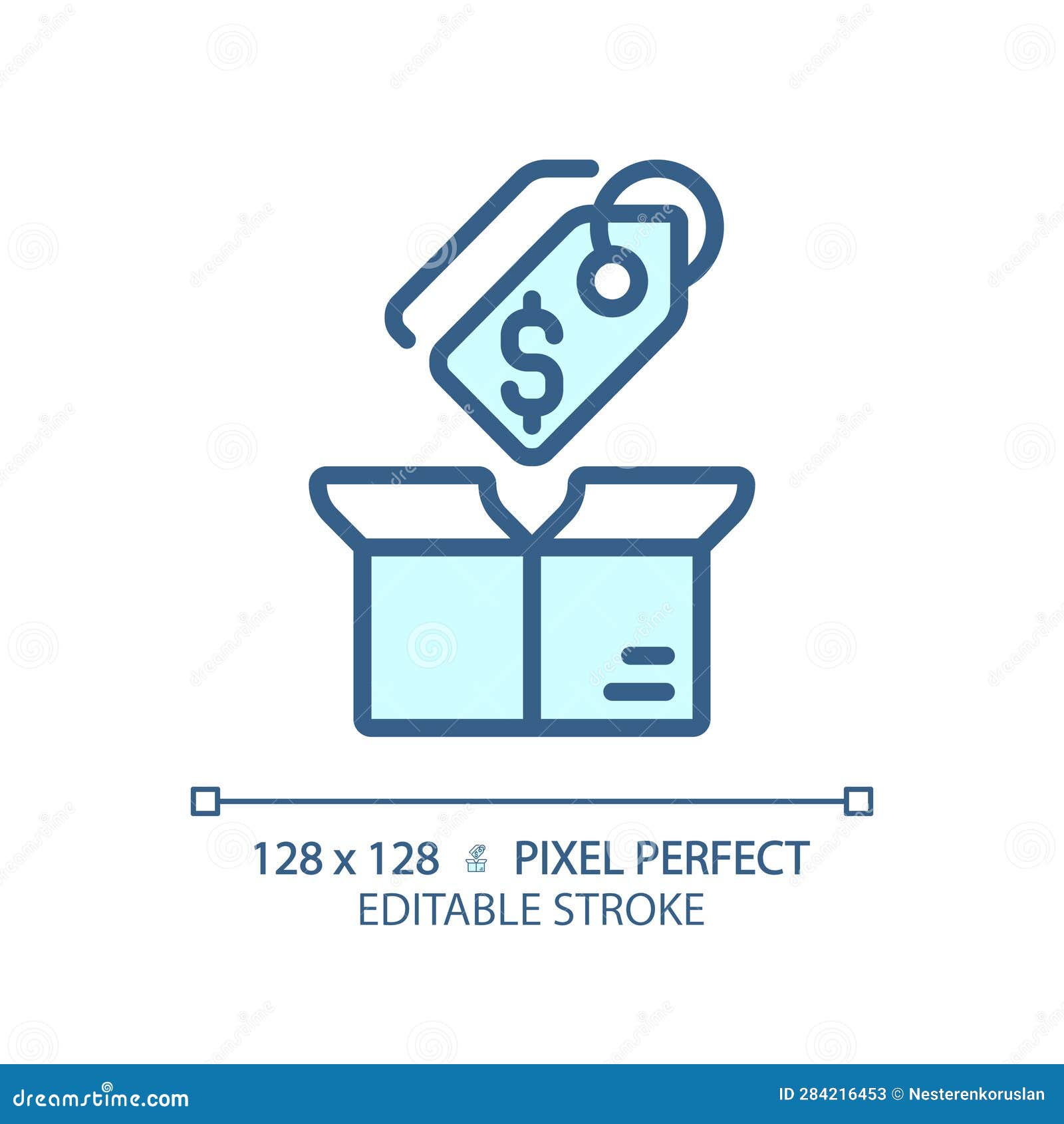 2D Customizable Pricing Label Linear Icon Stock Vector - Illustration ...