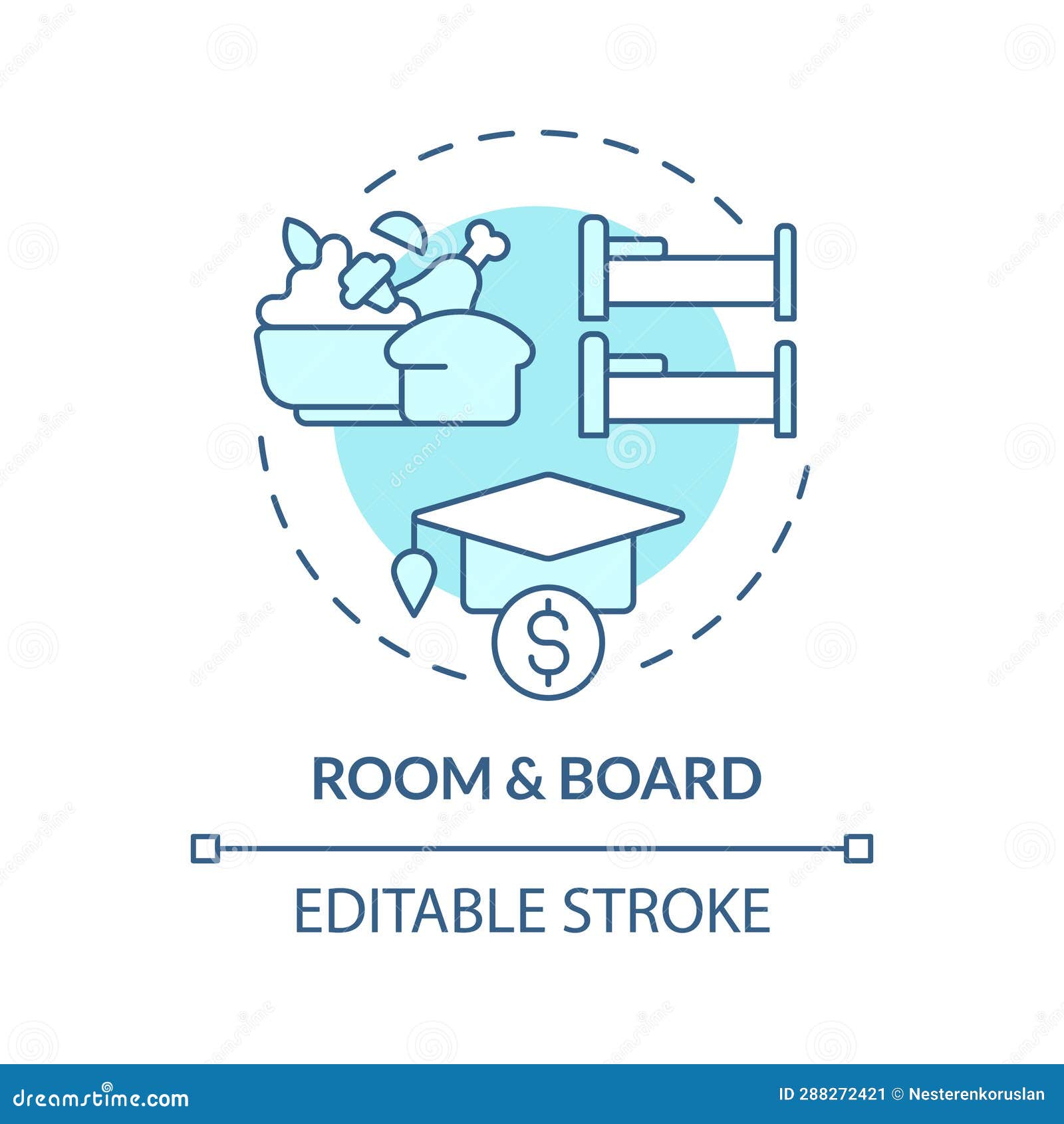 2D Customizable Room and Board Line Icon Concept Stock Vector ... 2D Customizable Room and Board Line Icon Concept Stock Vector ...