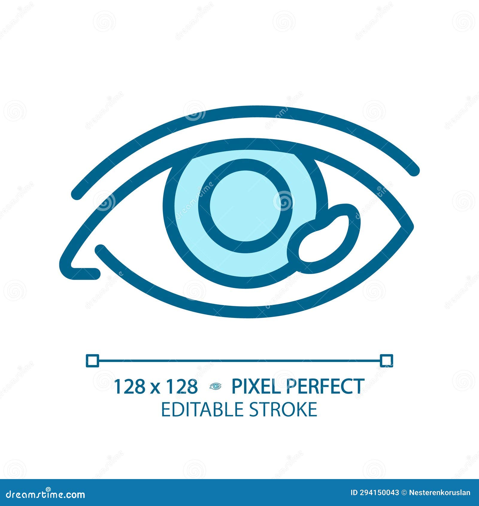 2D Customizable Simple Thin Linear Blue Teardrop Icon Stock Vector - Illustration of ...