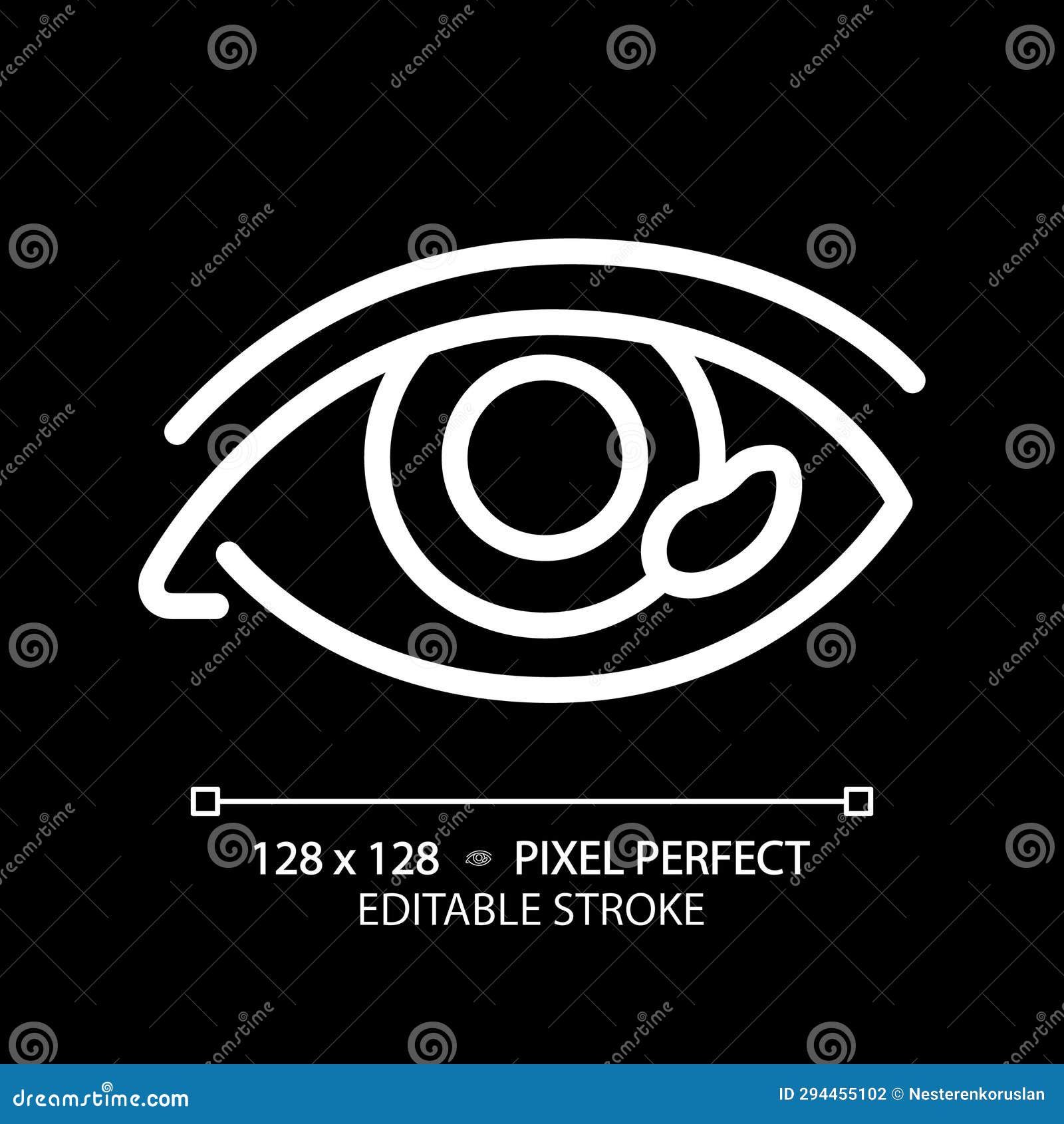 2D Customizable Simple Thin Linear White Teardrop Icon Stock Vector ...