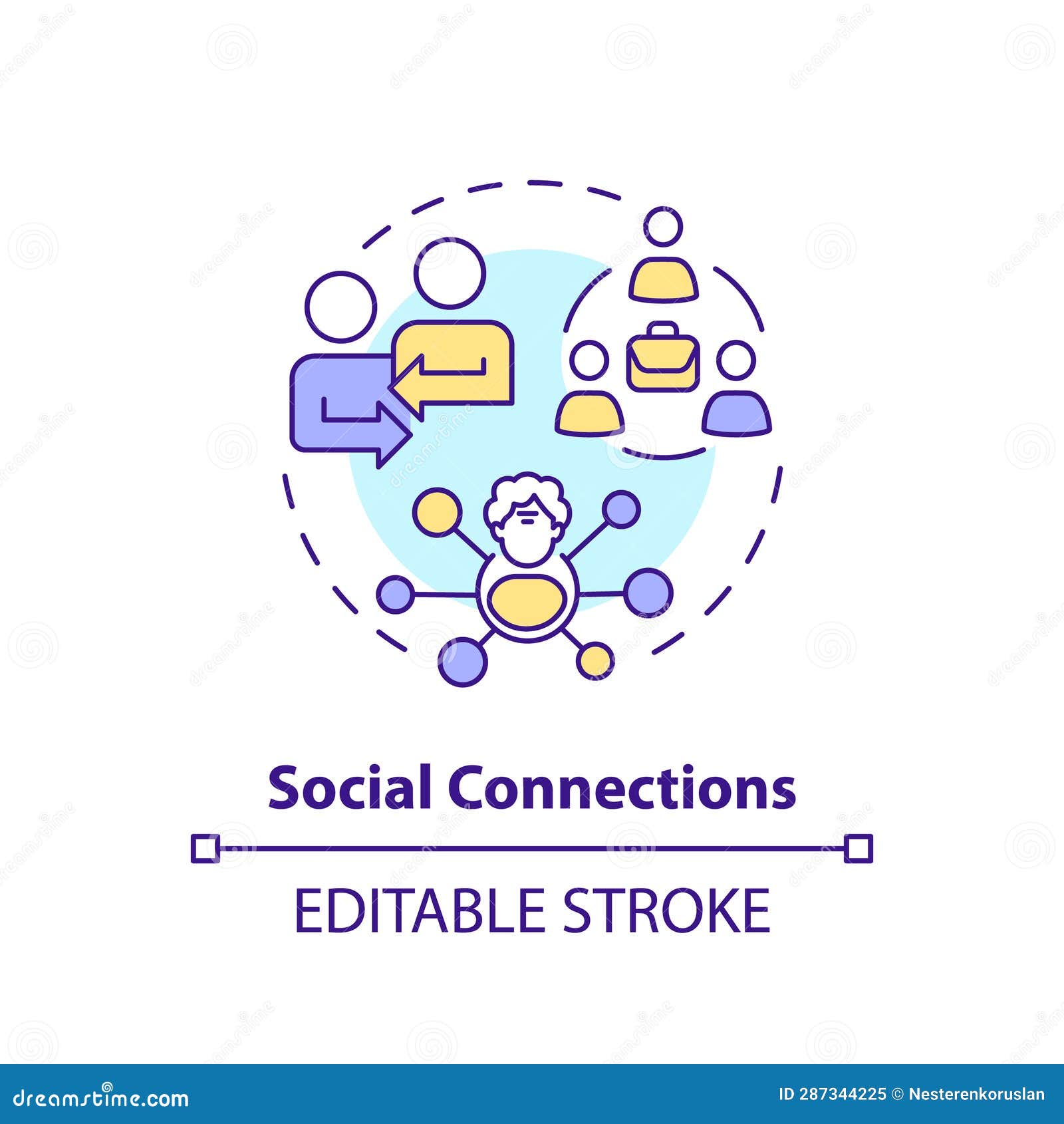 2D Customizable Social Connections Line Icon Concept Stock Illustration ... 2D Customizable Social Connections Line Icon Concept Stock Illustration ...