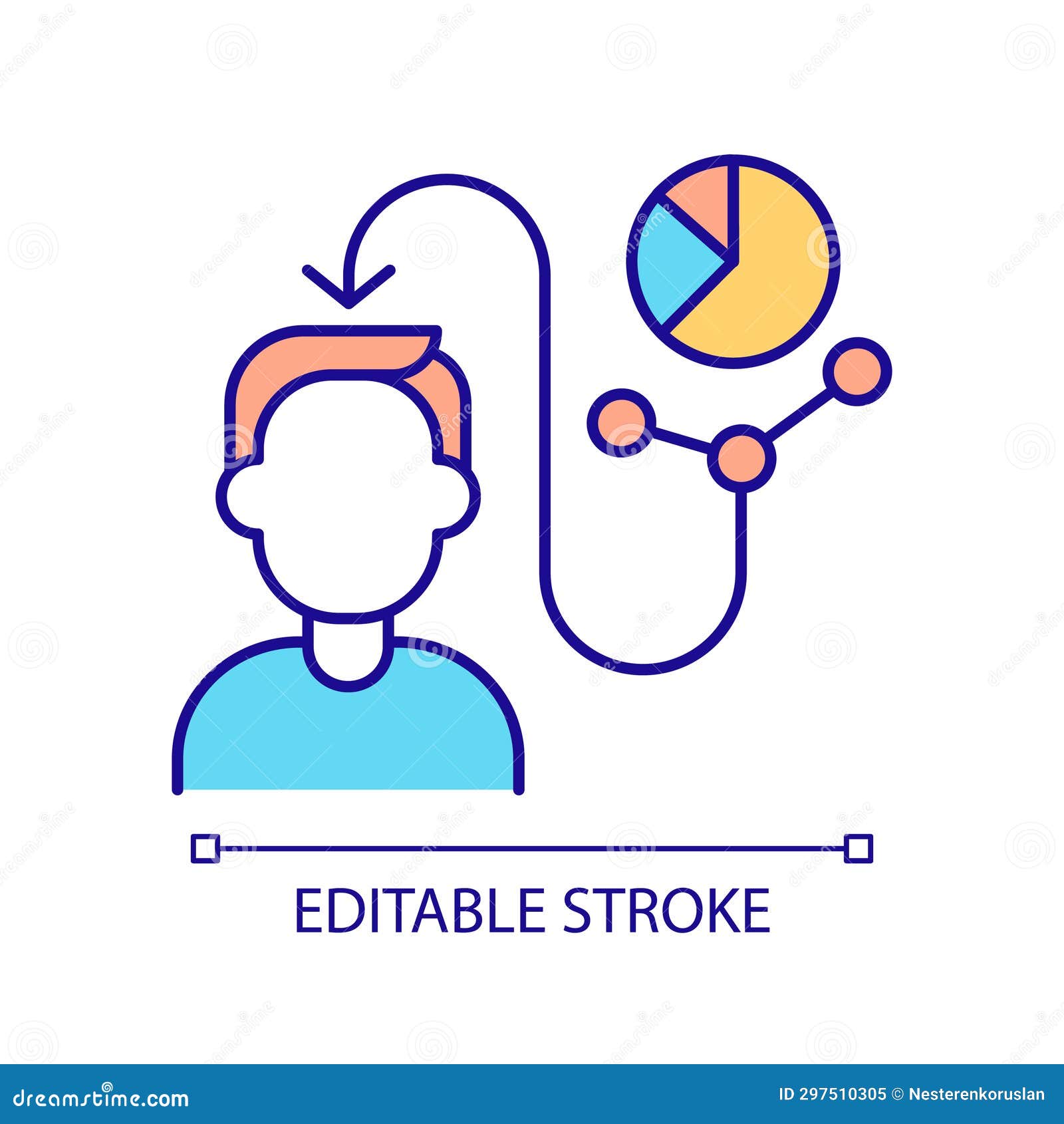 2D Customizable Thin Line Cognitivism Icon Stock Vector - Illustration ...