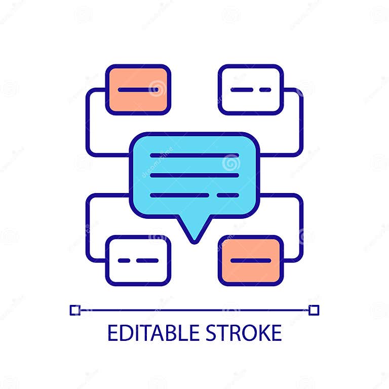 2D Customizable Thin Line Constructivism Icon Stock Illustration ...