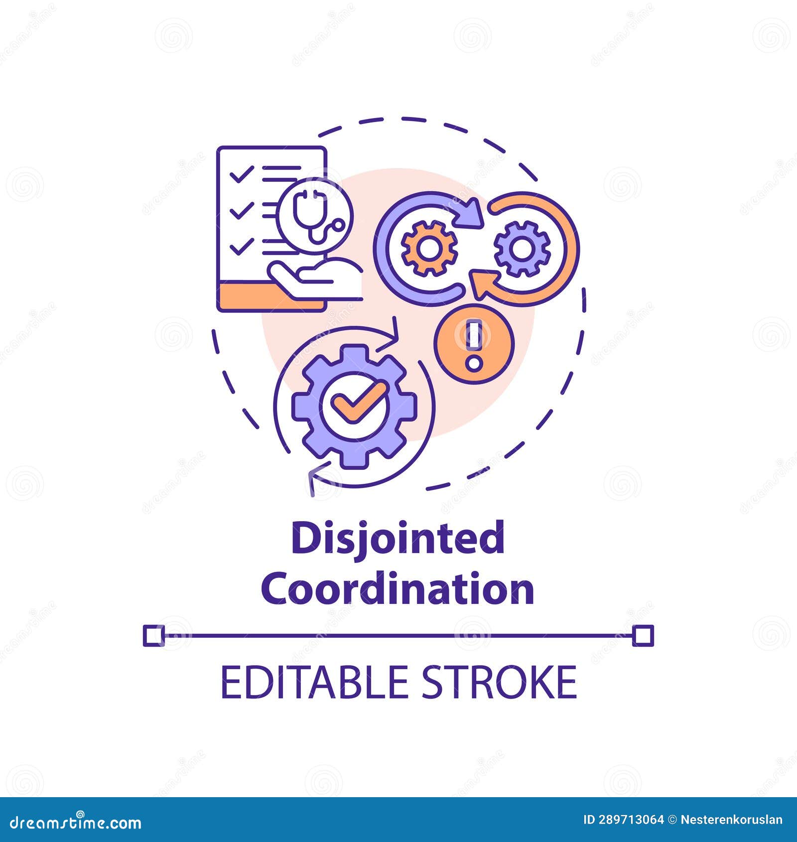 2D Customizable Thin Line Icon Disjointed Coordination Concept Stock ...