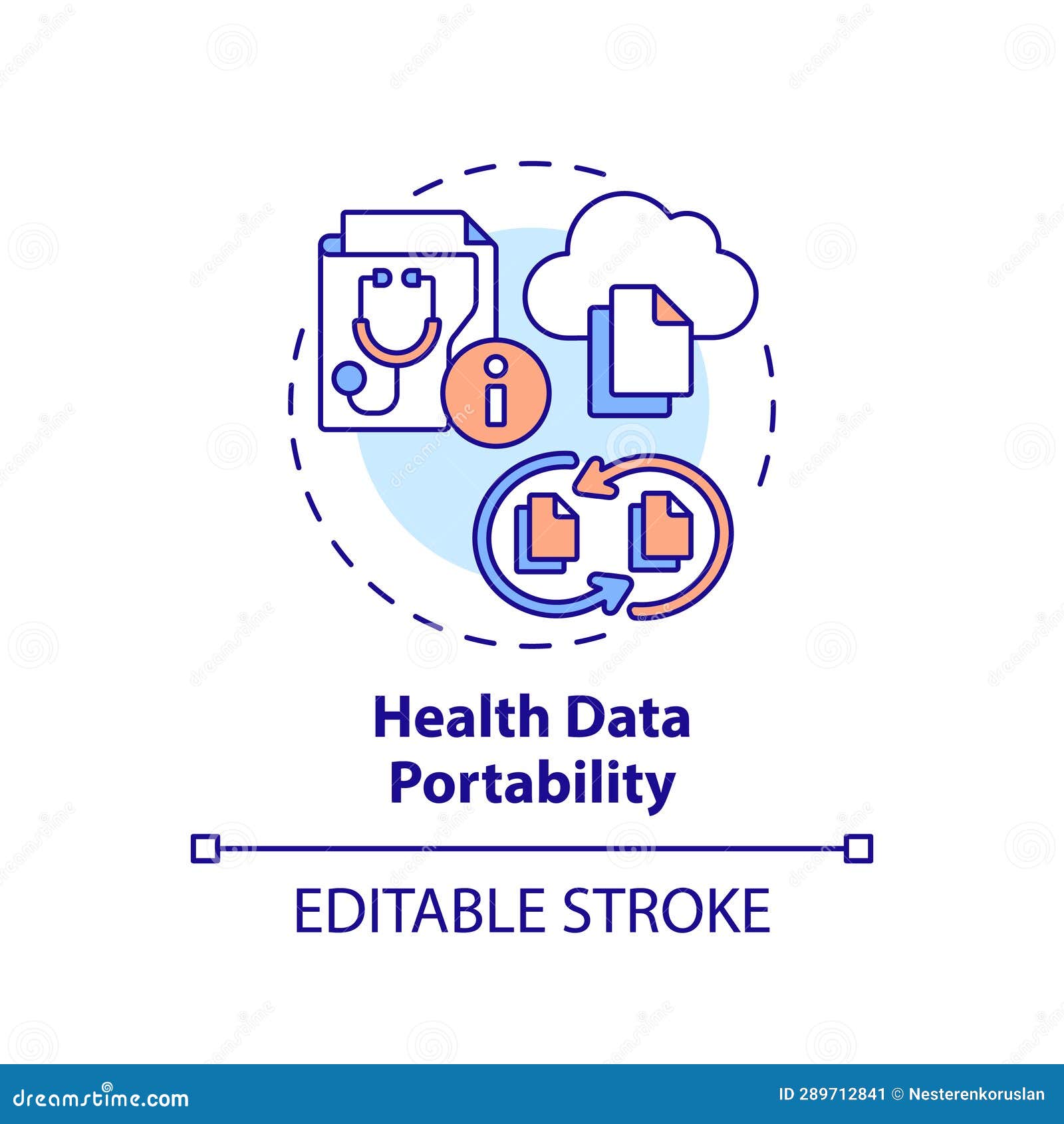 2D Customizable Thin Line Icon Health Data Portability Concept Stock ... 2D Customizable Thin Line Icon Health Data Portability Concept Stock ...