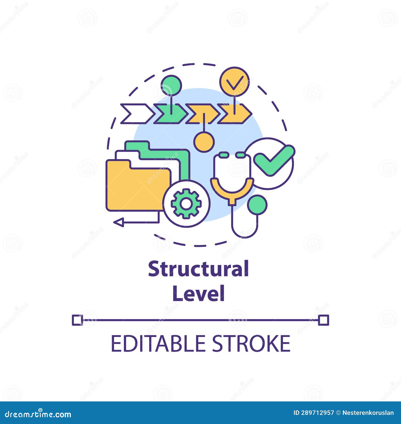 2D Customizable Thin Line Icon Structural Level Concept Stock ...