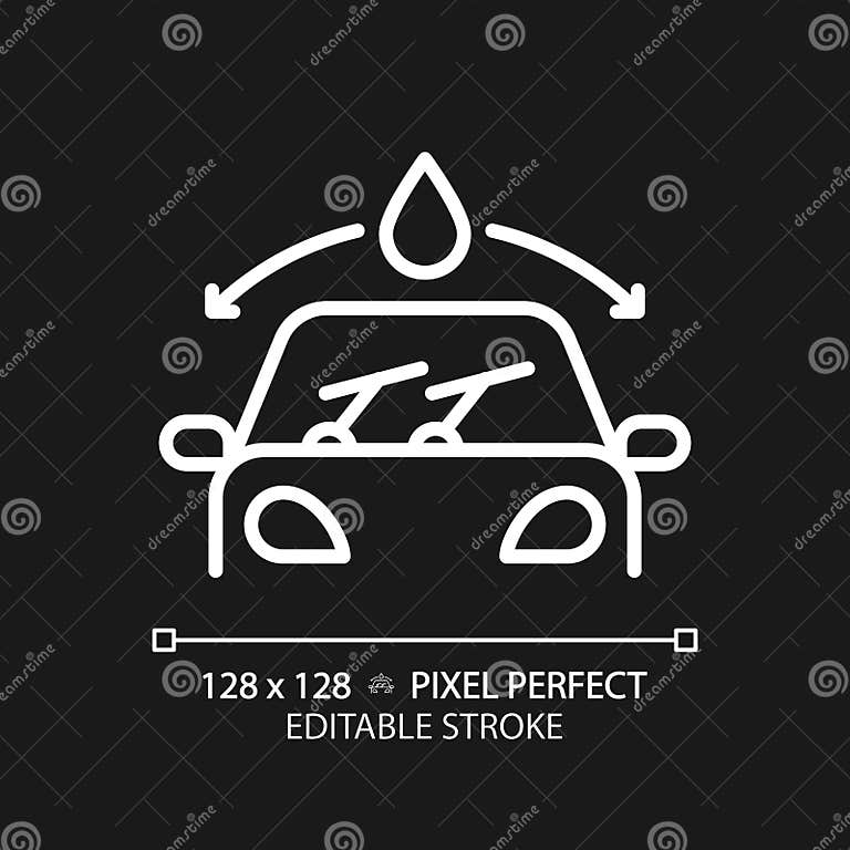 2D Customizable Thin Line White Car Windshield Icon Stock Vector ...