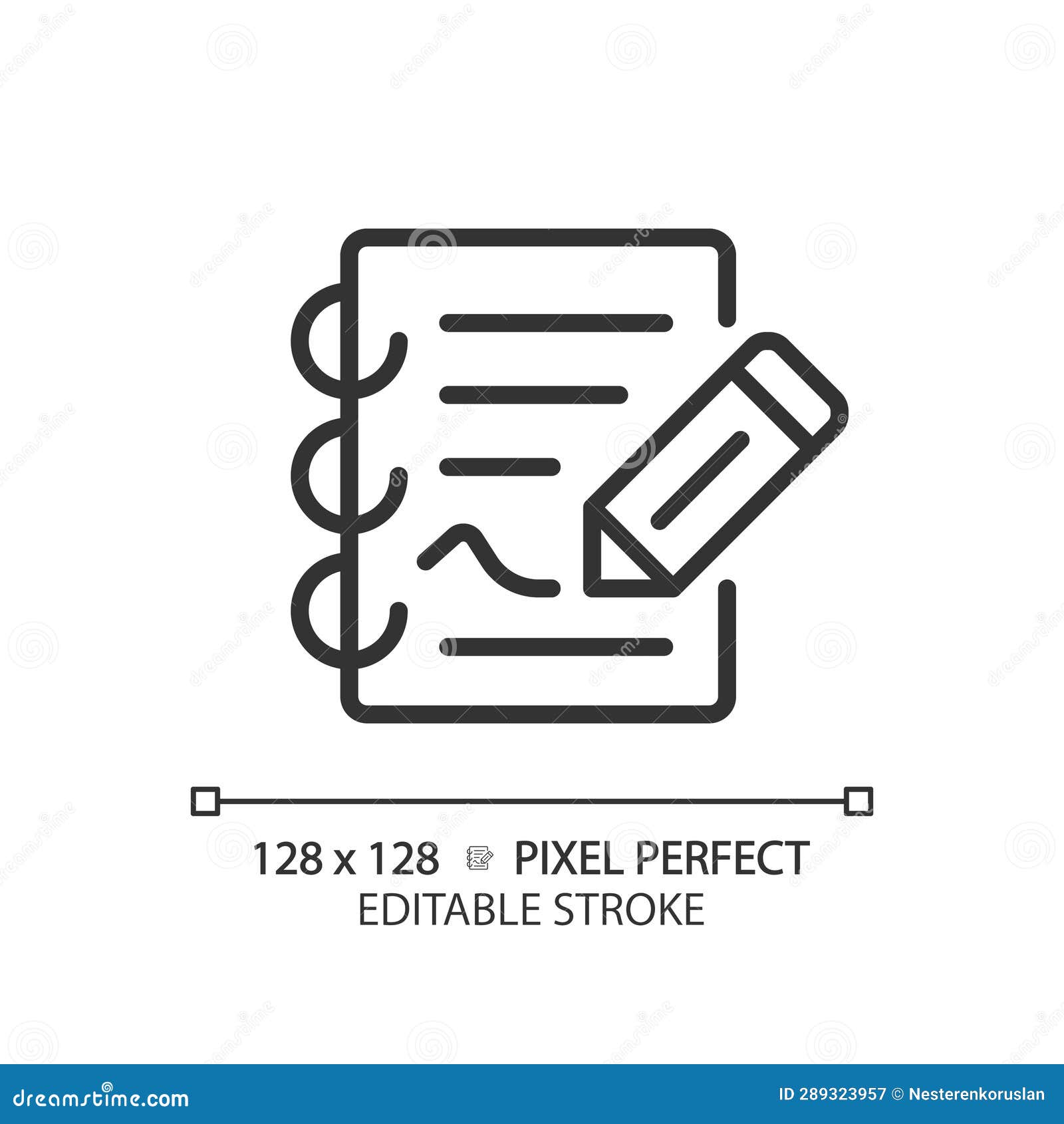2D Customizable Thin Linear Black Report Icon Stock Illustration ...