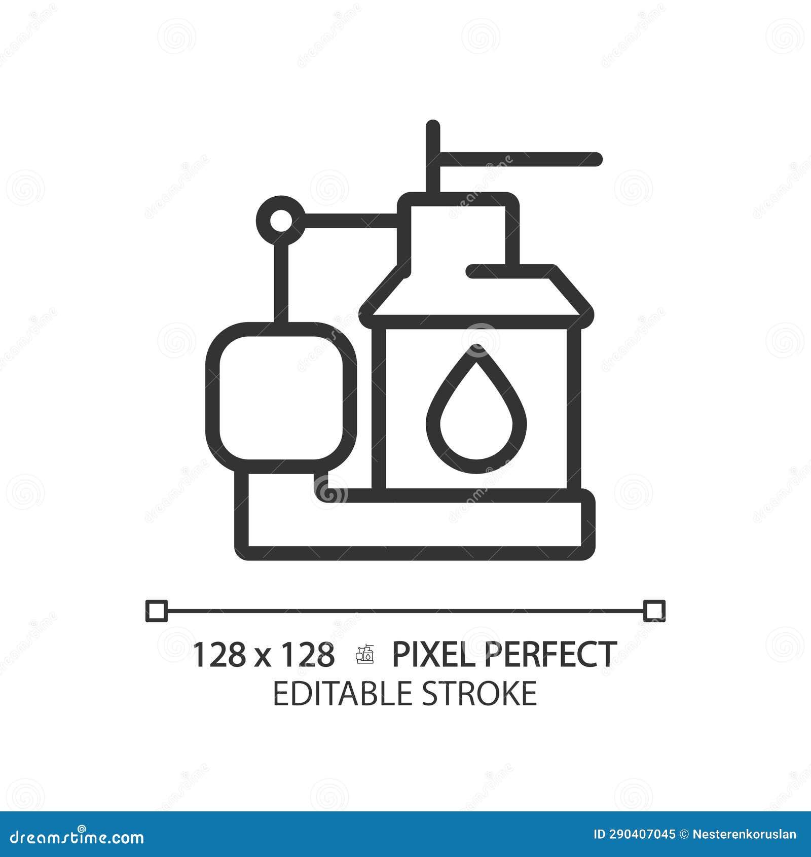 2D Customizable Thin Linear Black Sump Pump Icon Stock Illustration ...