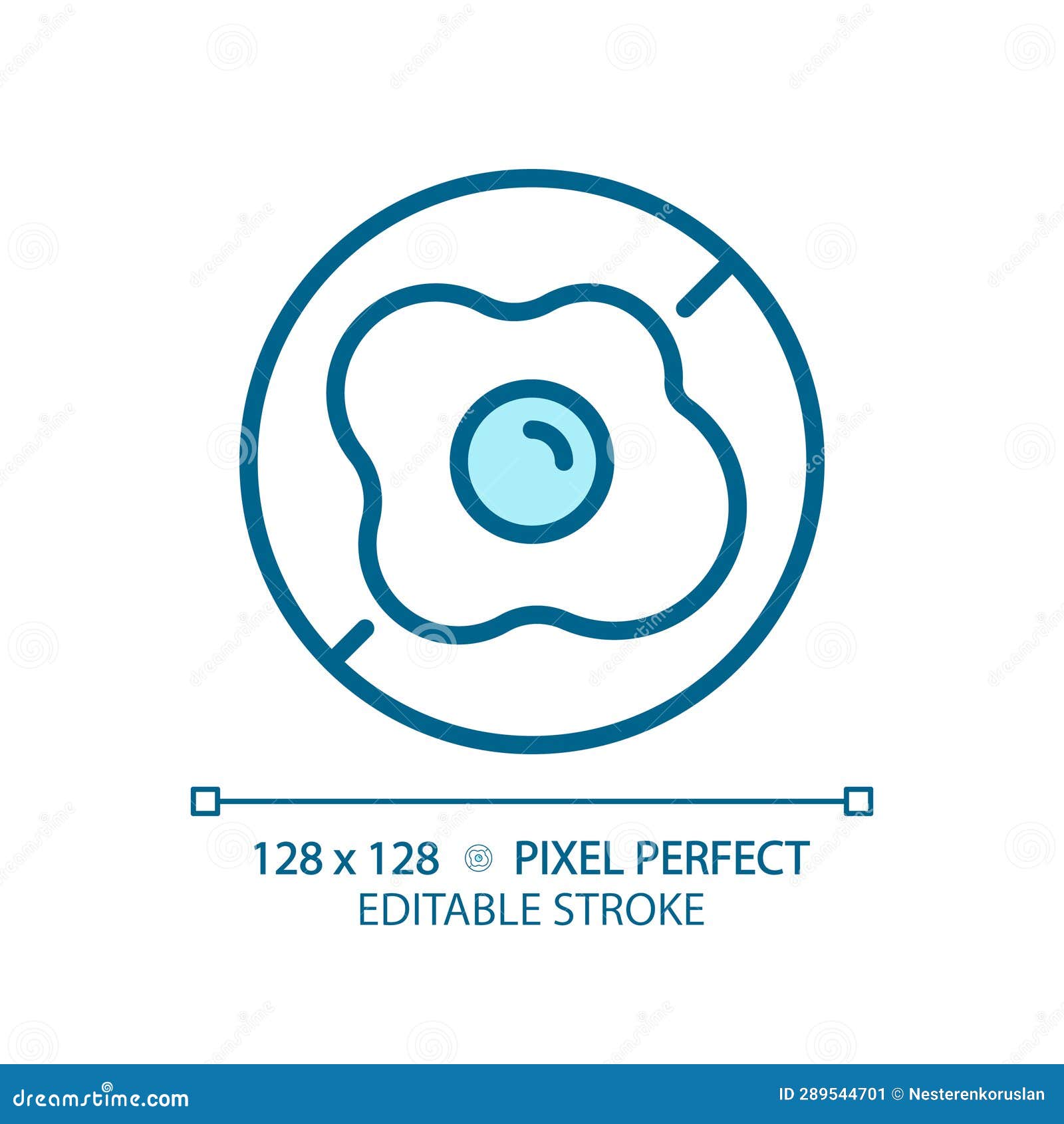 2D Customizable Thin Linear Blue Egg Free Icon Stock Vector ...