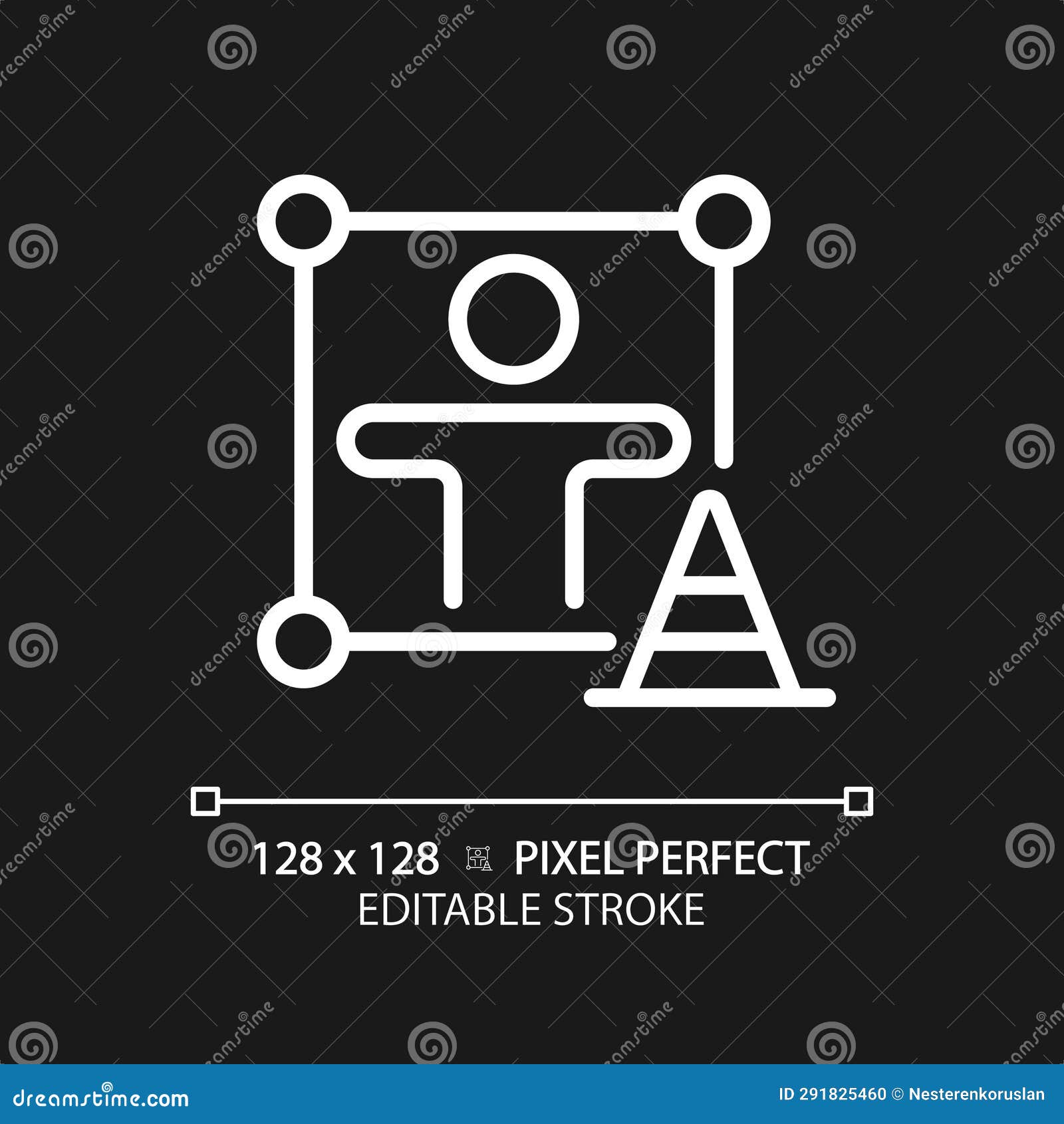 2D Customizable Thin Linear White Accountability Icon Stock ...